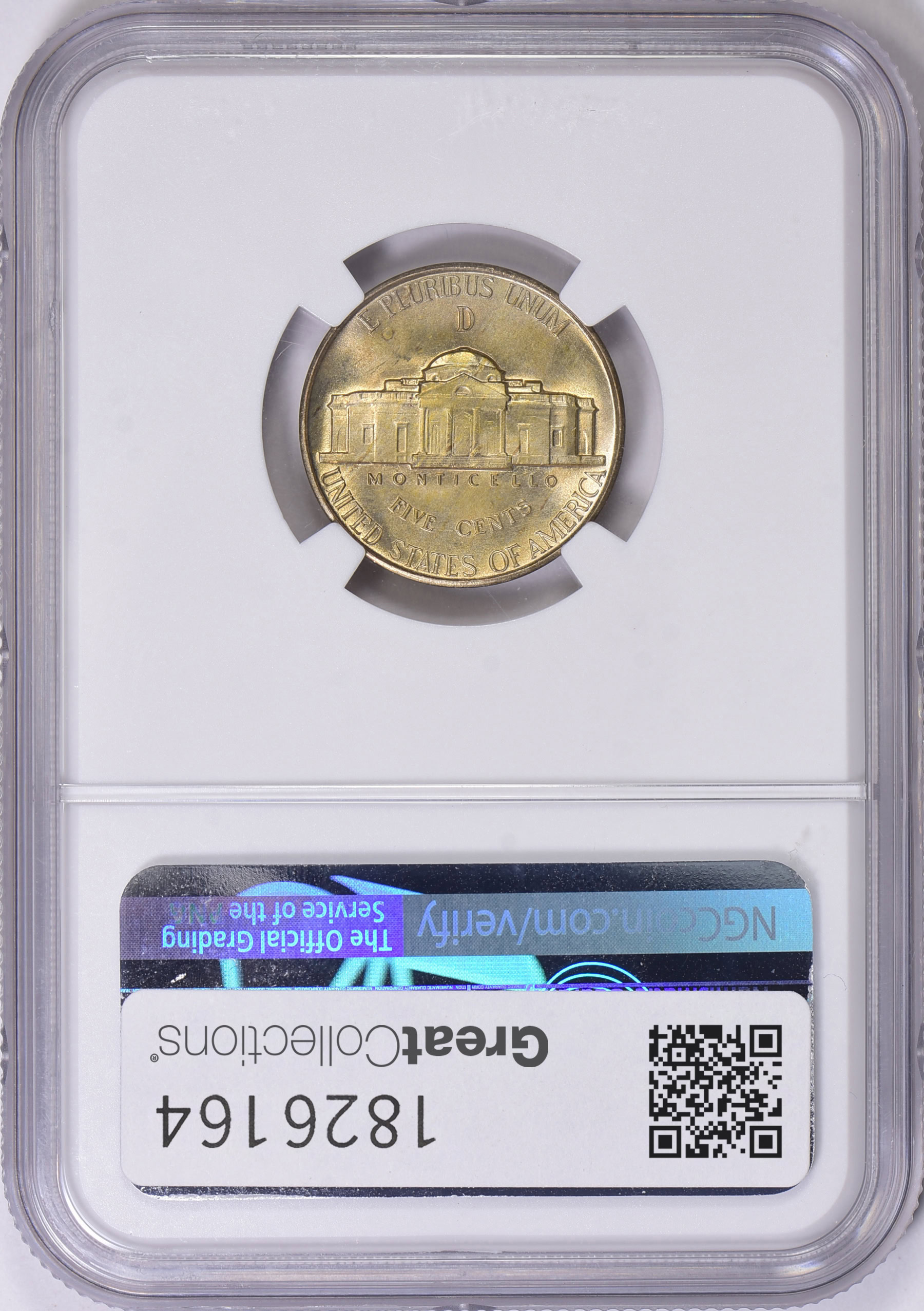 1944-D Jefferson Nickel NGC MS-67 5FS (Item 1826164) | GreatCollections Coin Auctions