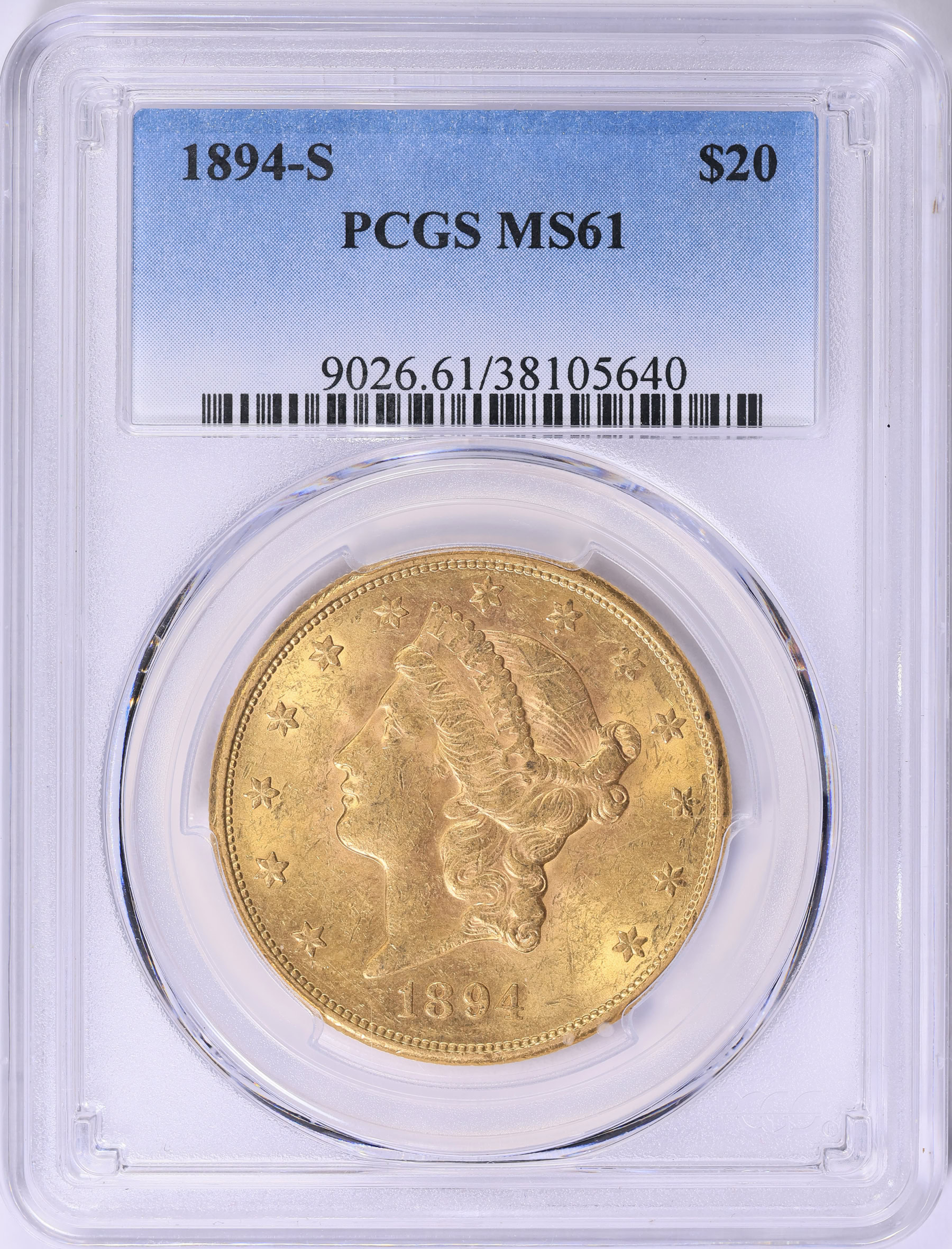 1894-S Liberty Gold Double Eagle PCGS MS-61 (Item 1826223) | GreatCollections Coin Auctions
