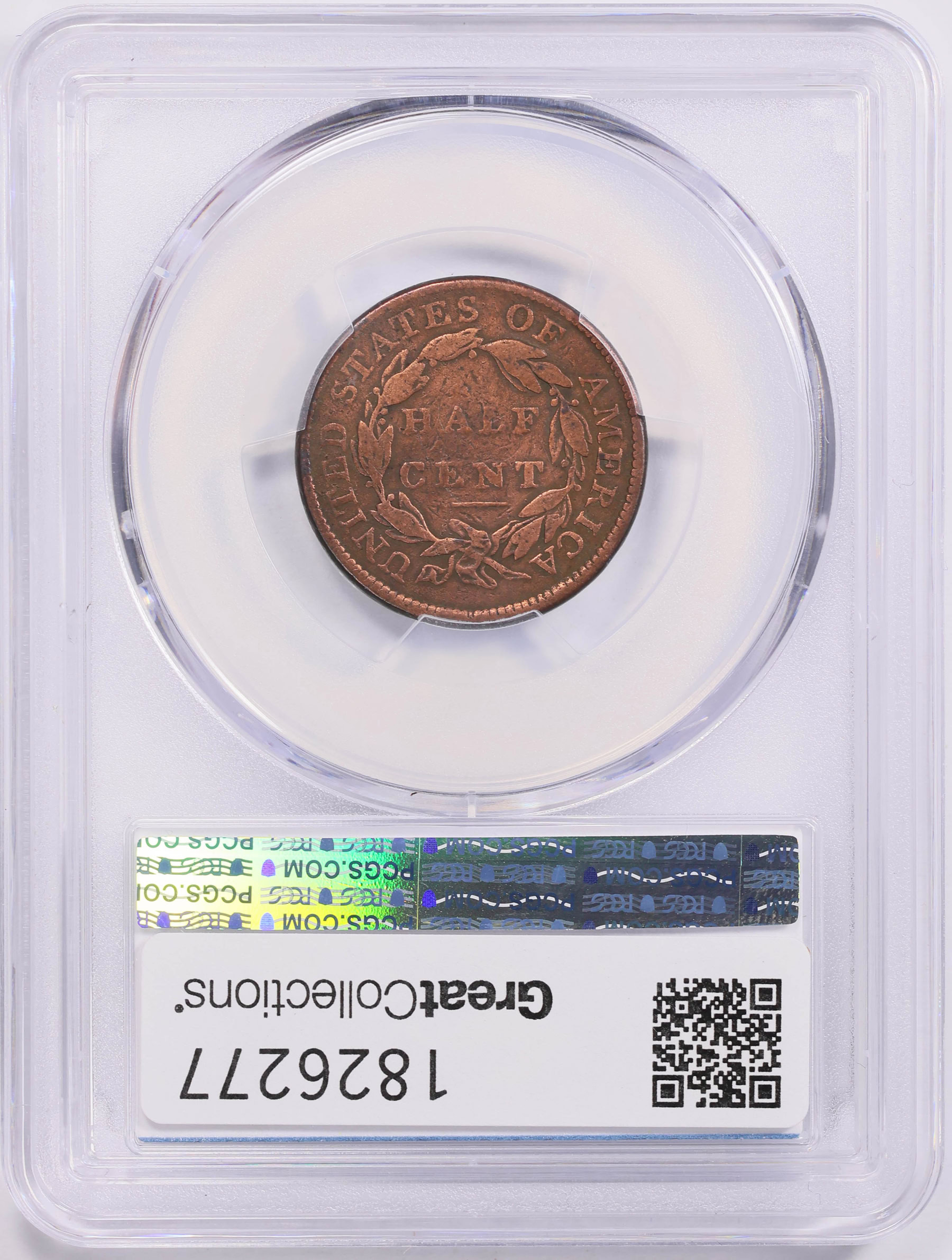 1809/6 Classic Half Cent 9/Inverted 9 PCGS Genuine Fine Details (Item 1826277 ...