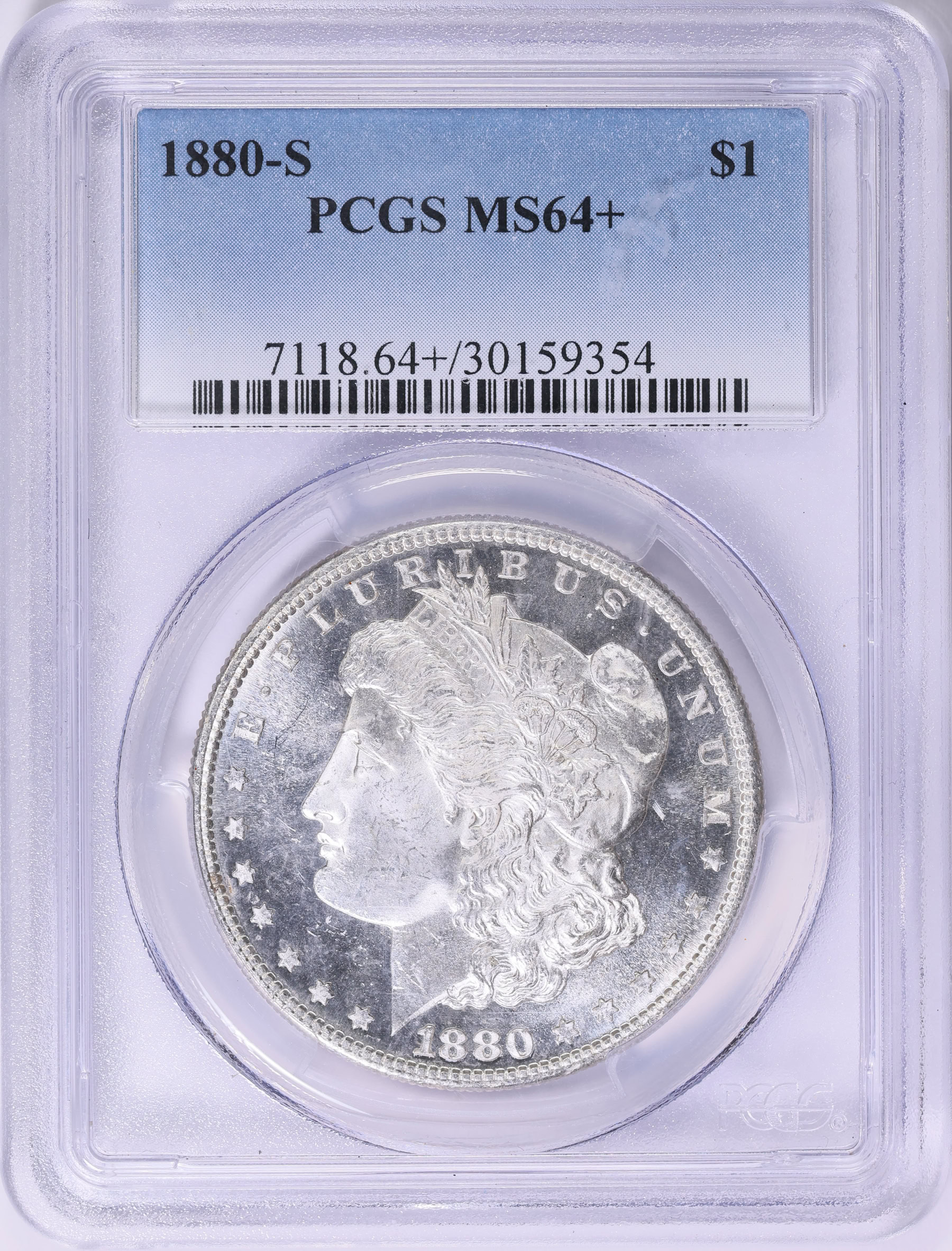 1880-S Morgan Silver Dollar PCGS MS-64+ (Item 1826430) | GreatCollections Coin Auctions