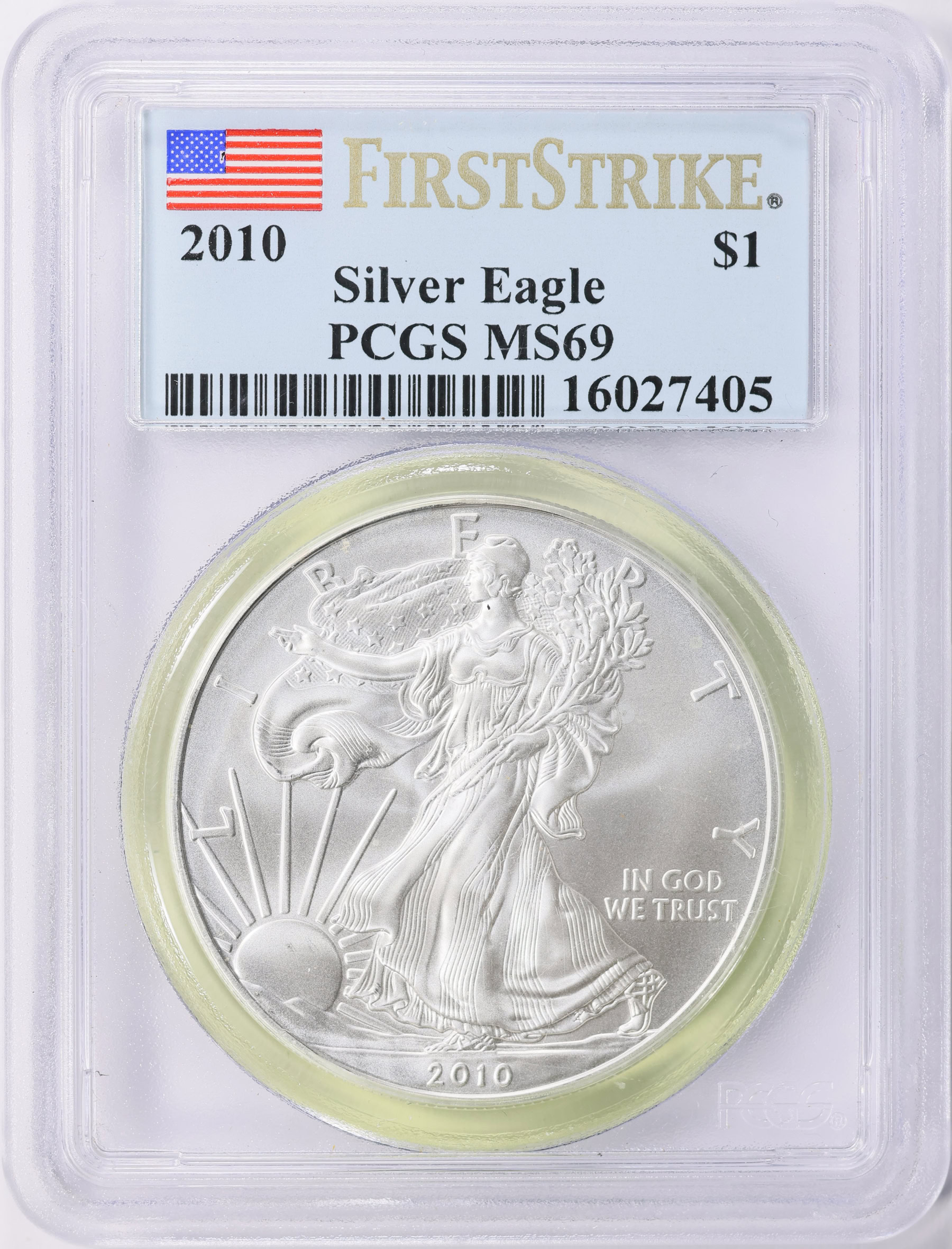 2010 $1 Silver Eagle First Strike PCGS MS-69 (Item 1826460 ...