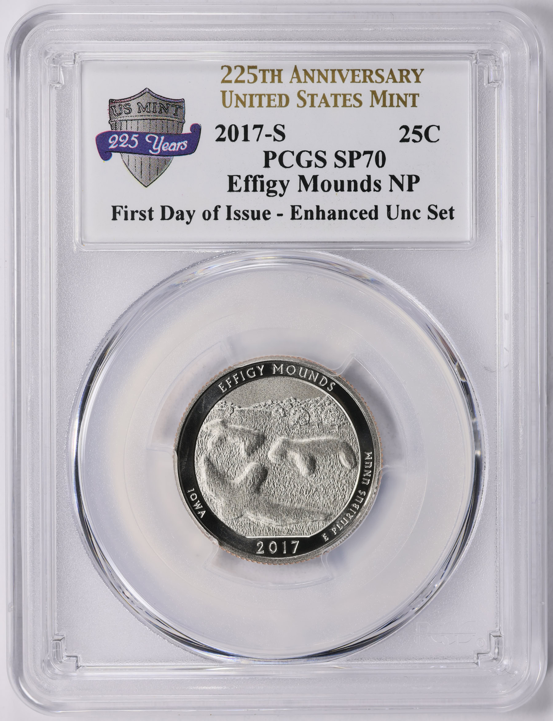 2017-S America the Beautiful Quarter Effigy Mounds NP (From the ...