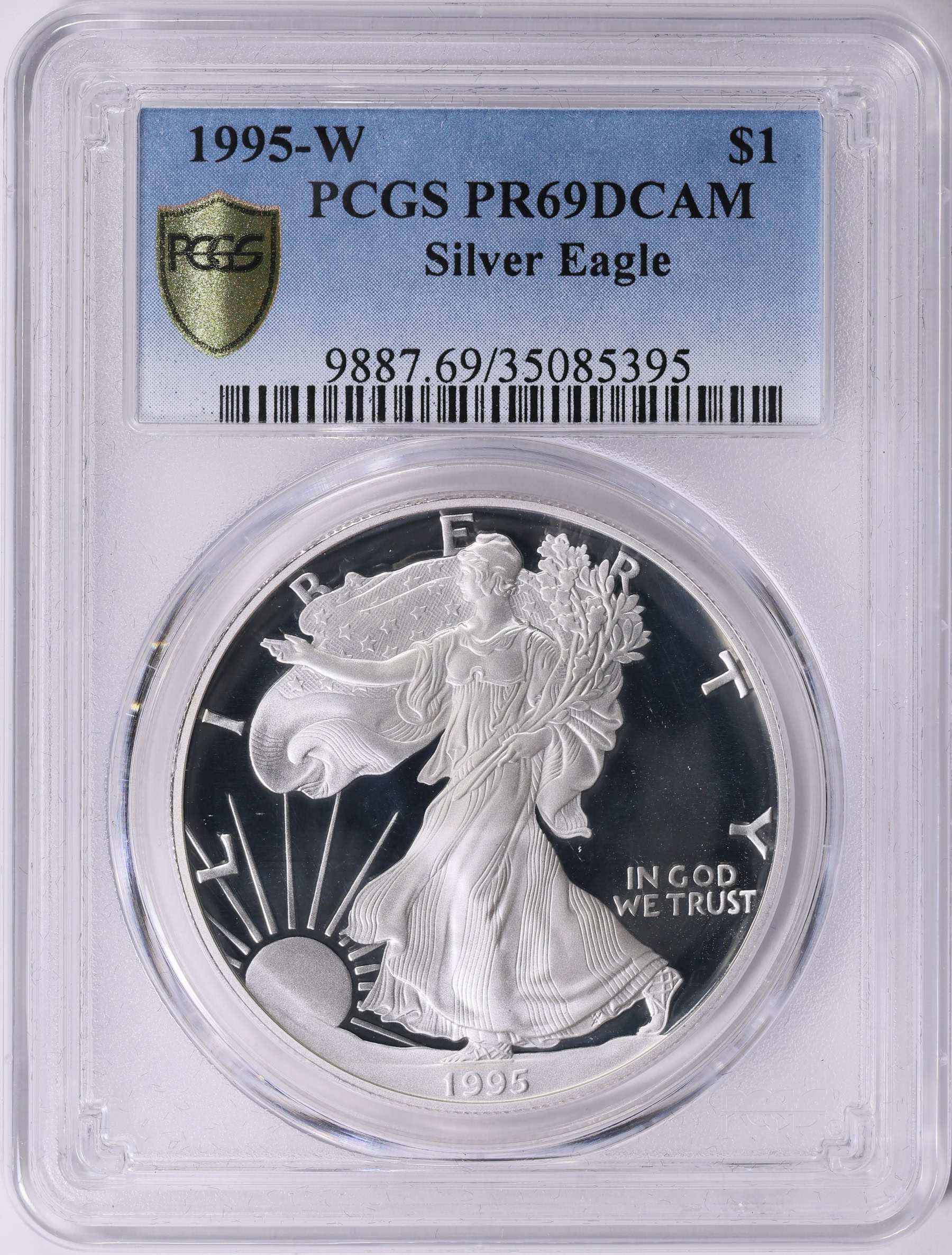 1995-W $1 Silver Eagle PCGS Proof-69 DCAM (Item 1826560 ...