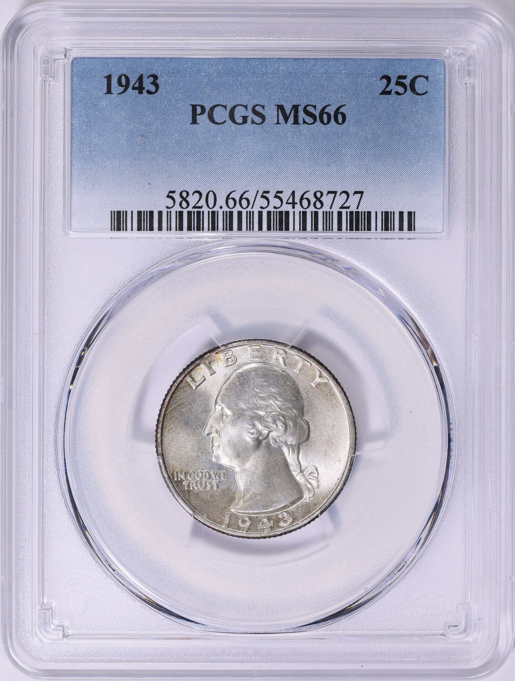 1943 Washington Quarter PCGS MS-66 (Item 1826652) | GreatCollections Coin Auctions