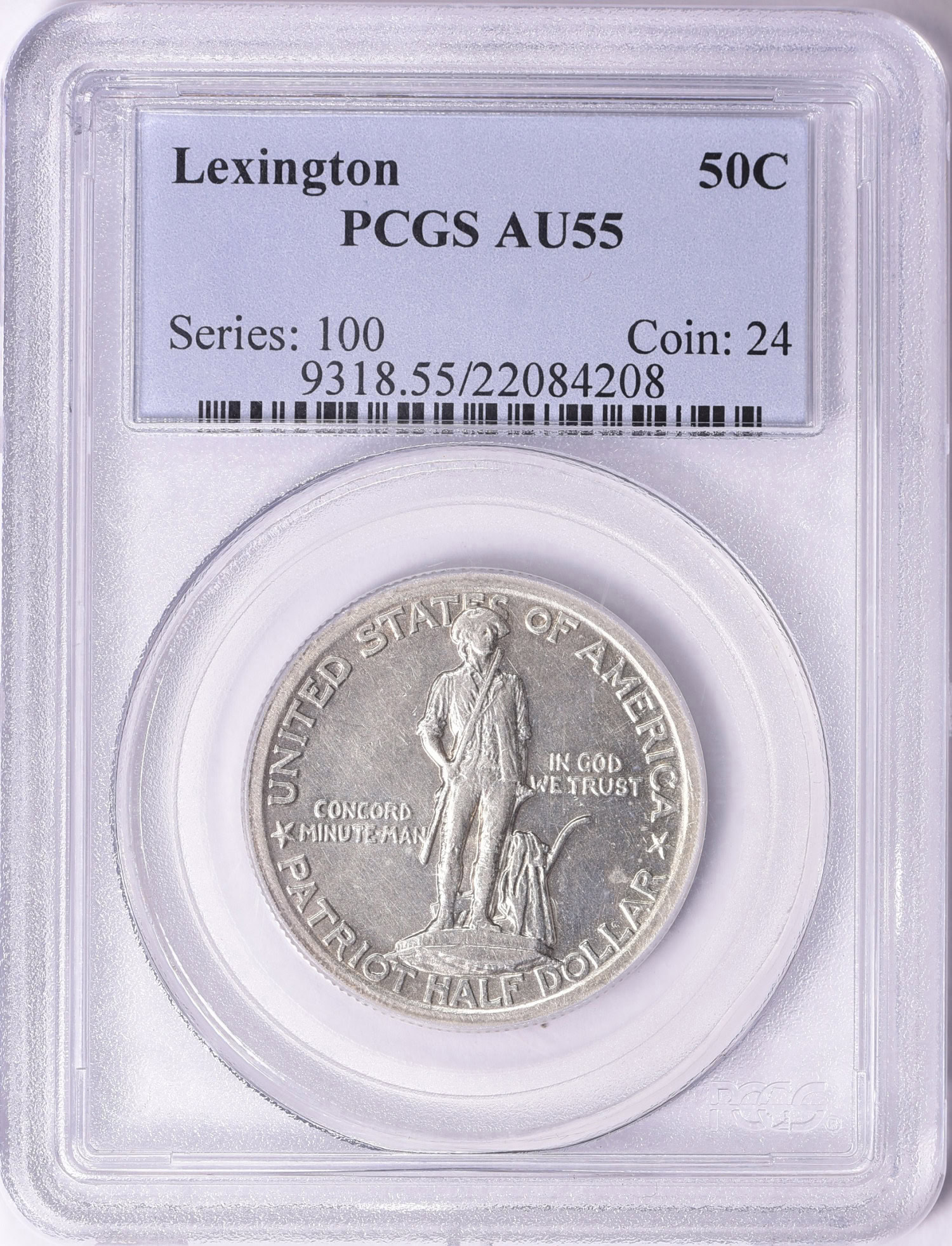 1925 Lexington-Concord Sesquicentennial Half Dollar PCGS AU-55 (Item ...