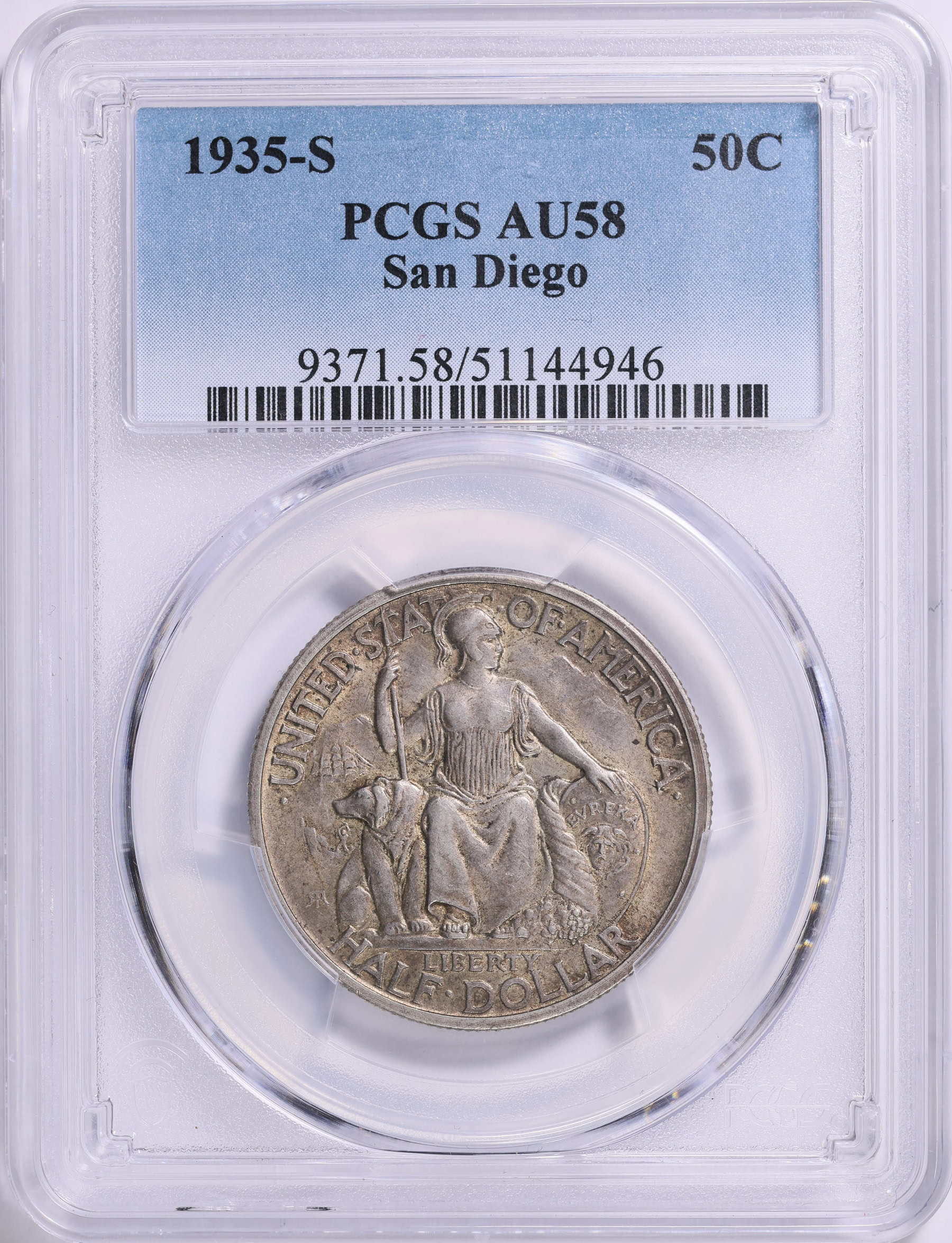 1935-S San Diego, California Pacific International Exposition Half ...