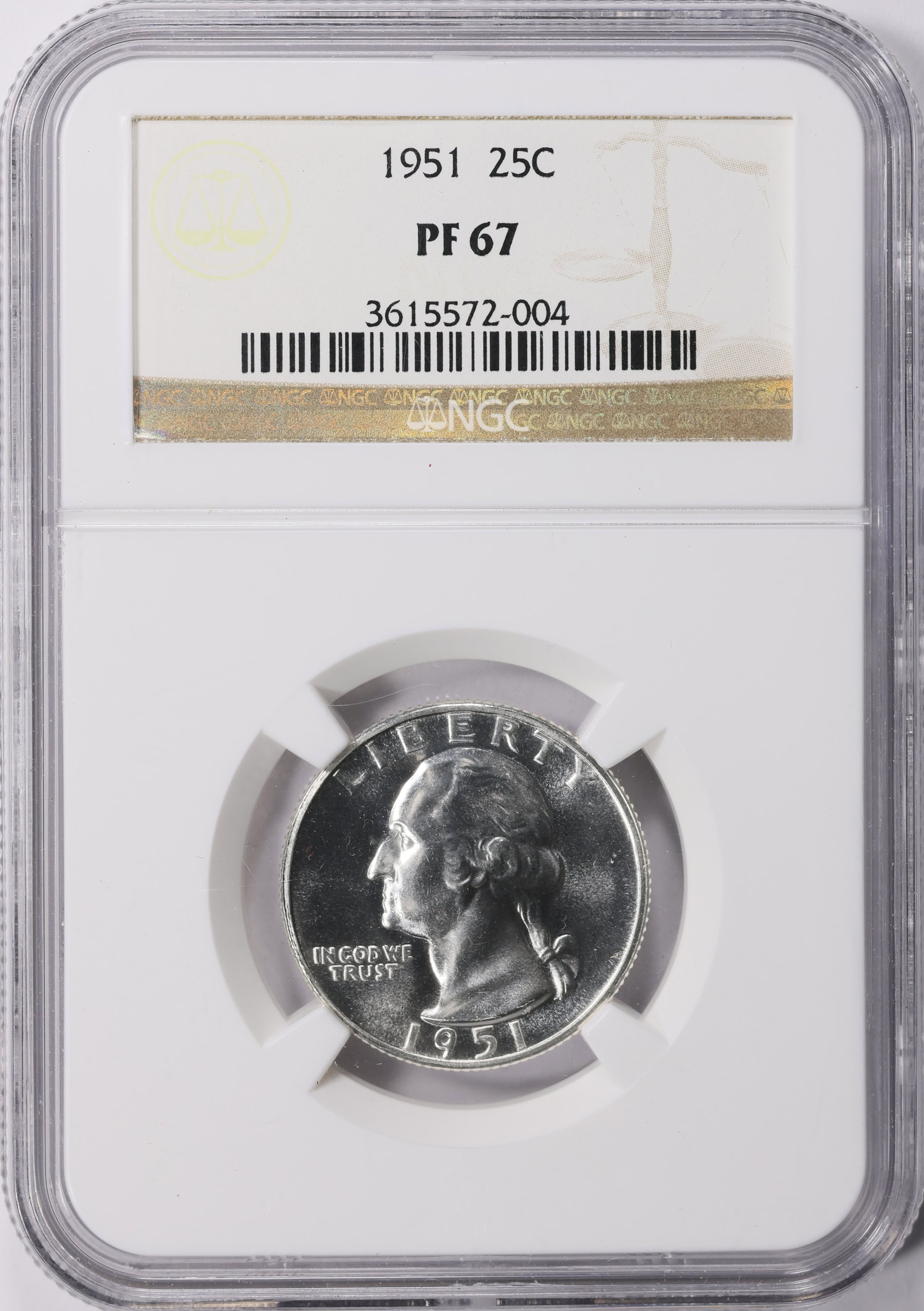 1951 Washington Quarter NGC Proof-67 (Item 1826669) | GreatCollections Coin Auctions