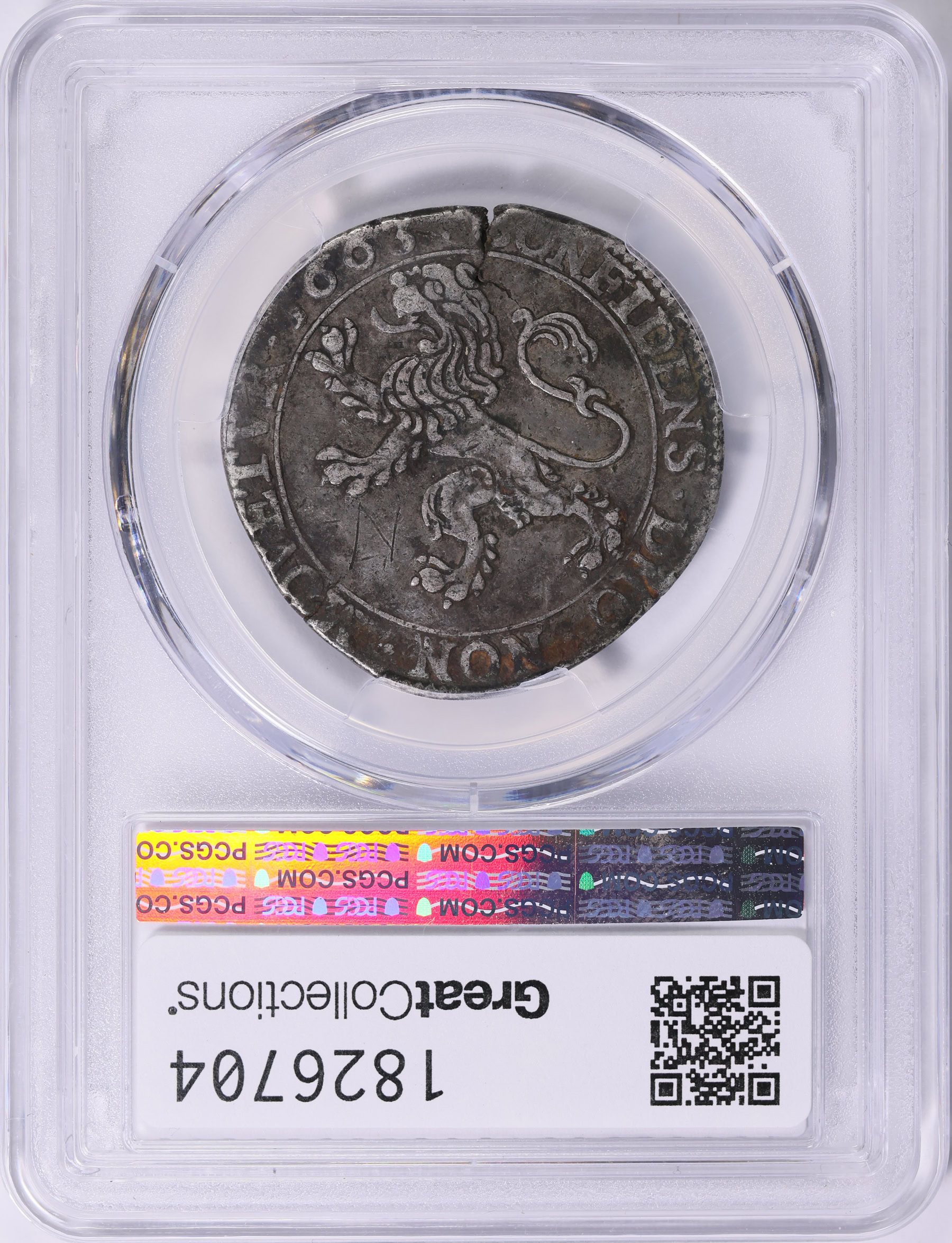 Netherlands - Utrecht 1663 Silver 1/2 Lion Daalder Lion Without Crown ...