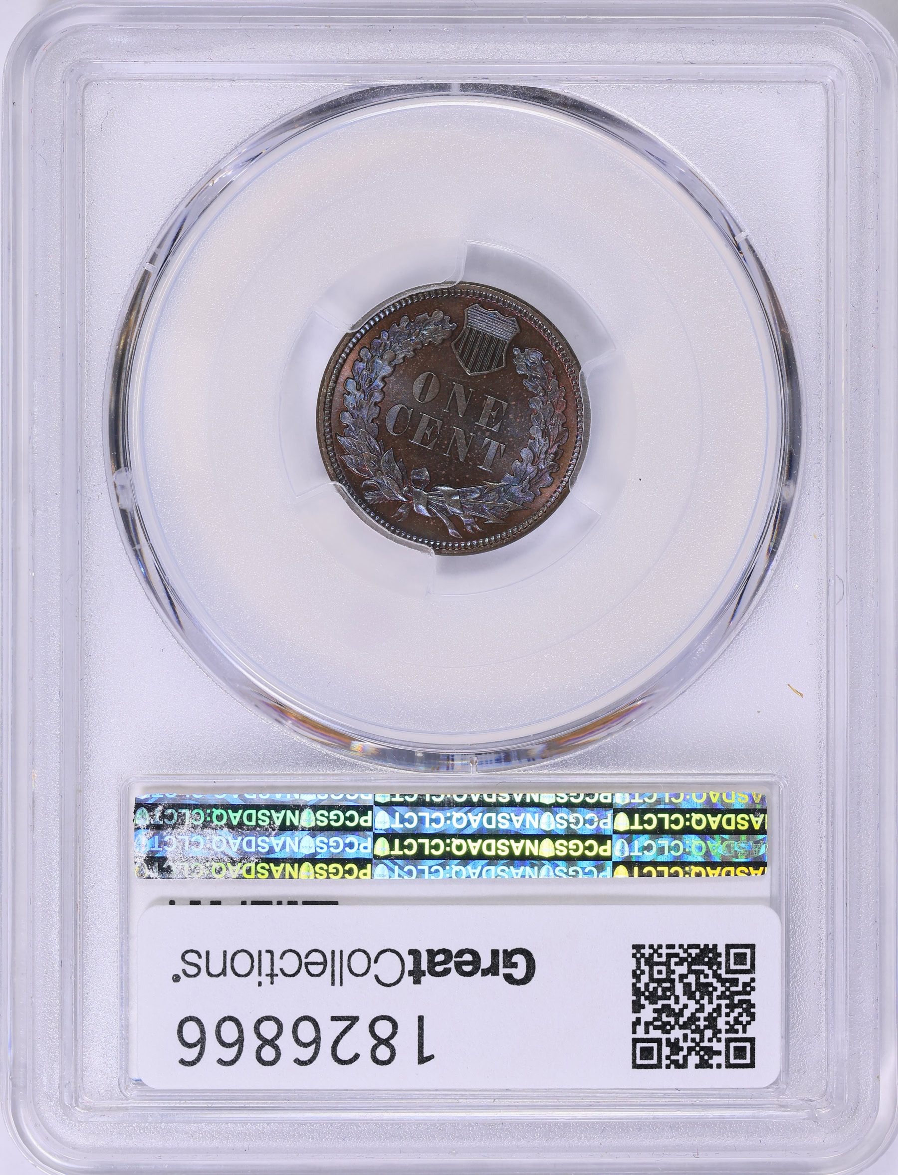 1886 Indian Cent Variety 1 PCGS Proof-66 BN (Toned) (The Larry Shepherd Collection) (Item ...