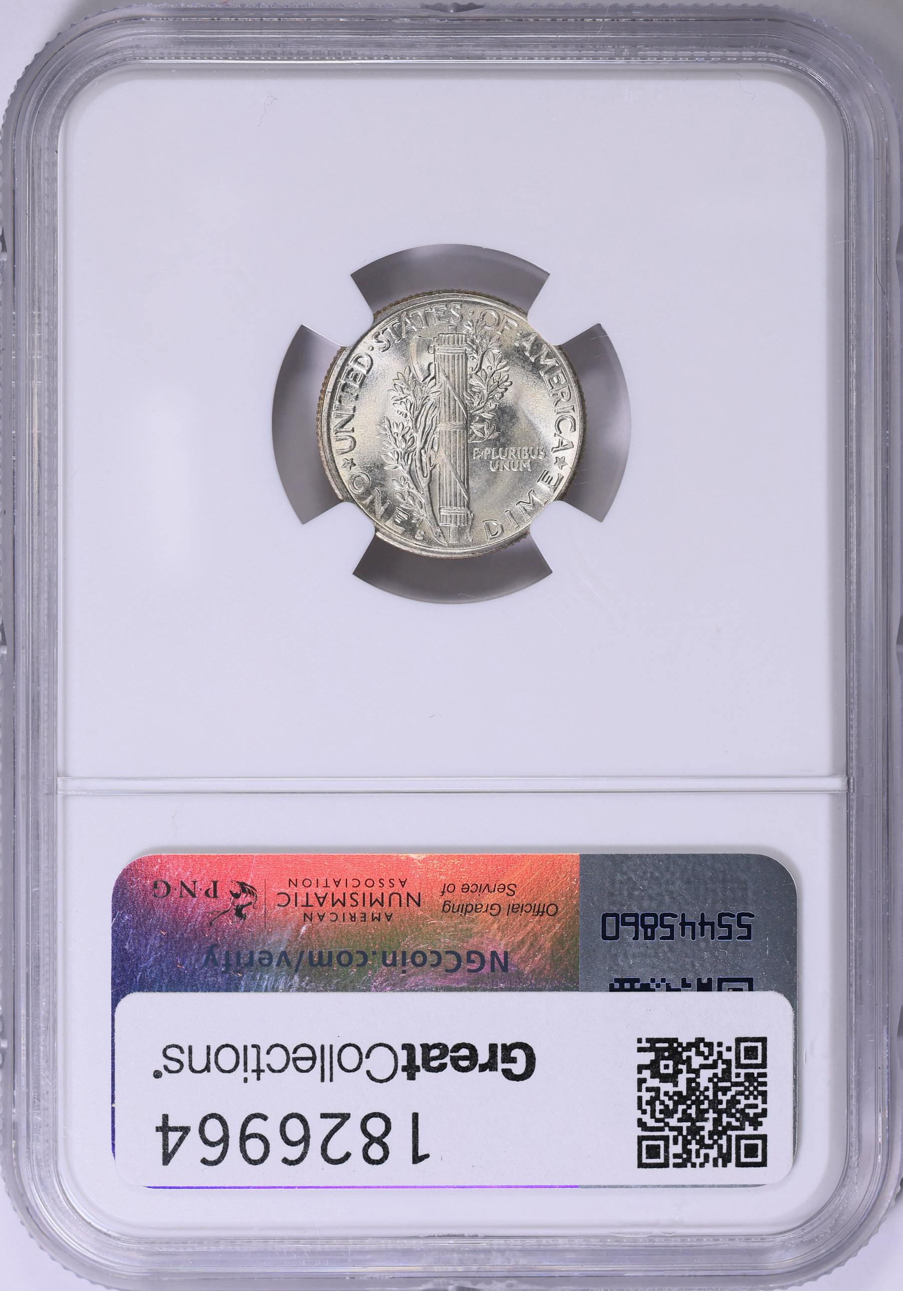 1945-S Mercury Dime NGC MS-66 (Item 1826964) | GreatCollections Coin Auctions