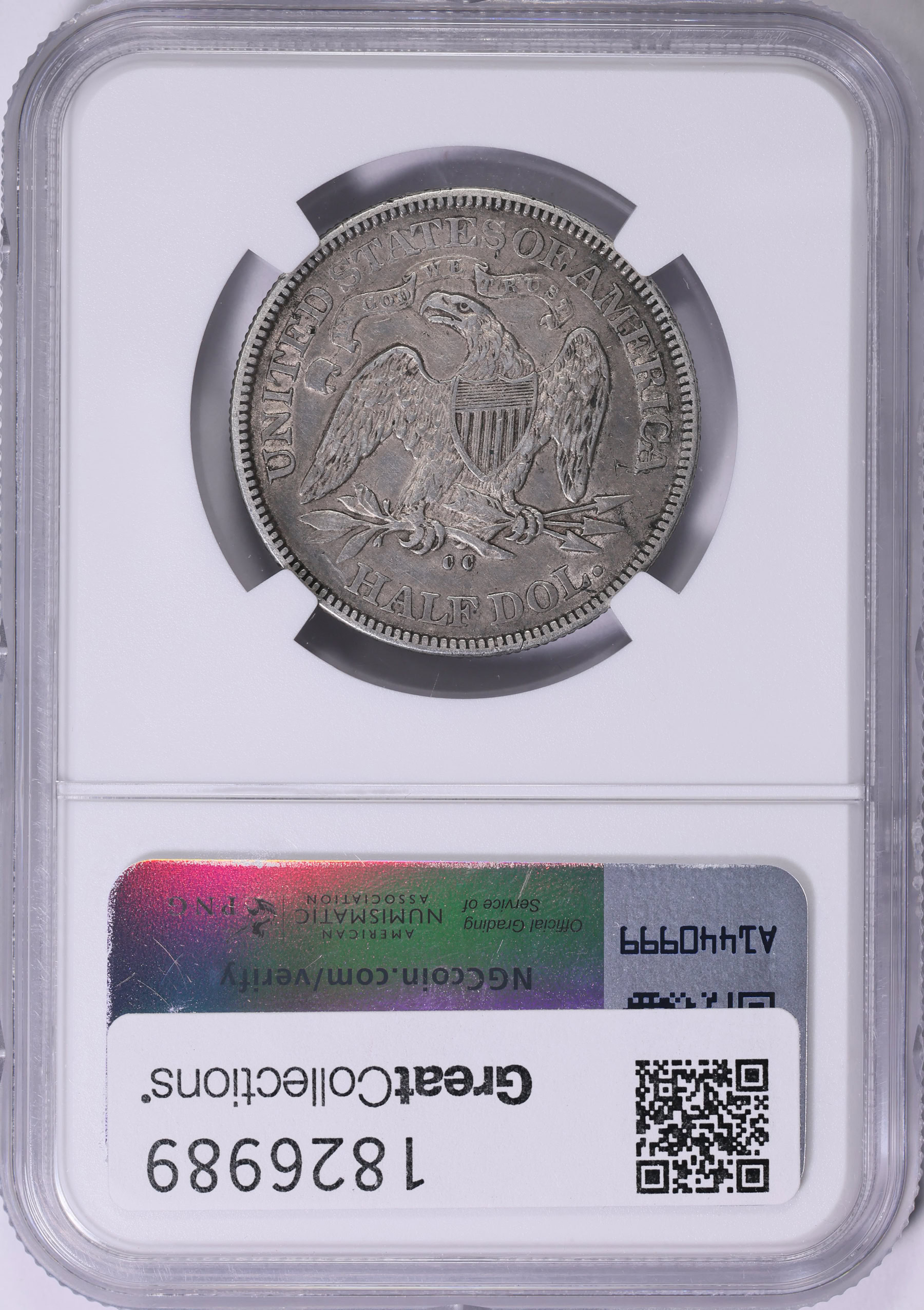 1876-CC Seated Liberty Half Dollar NGC XF Details (Item 1826989) | GreatCollections Coin Auctions