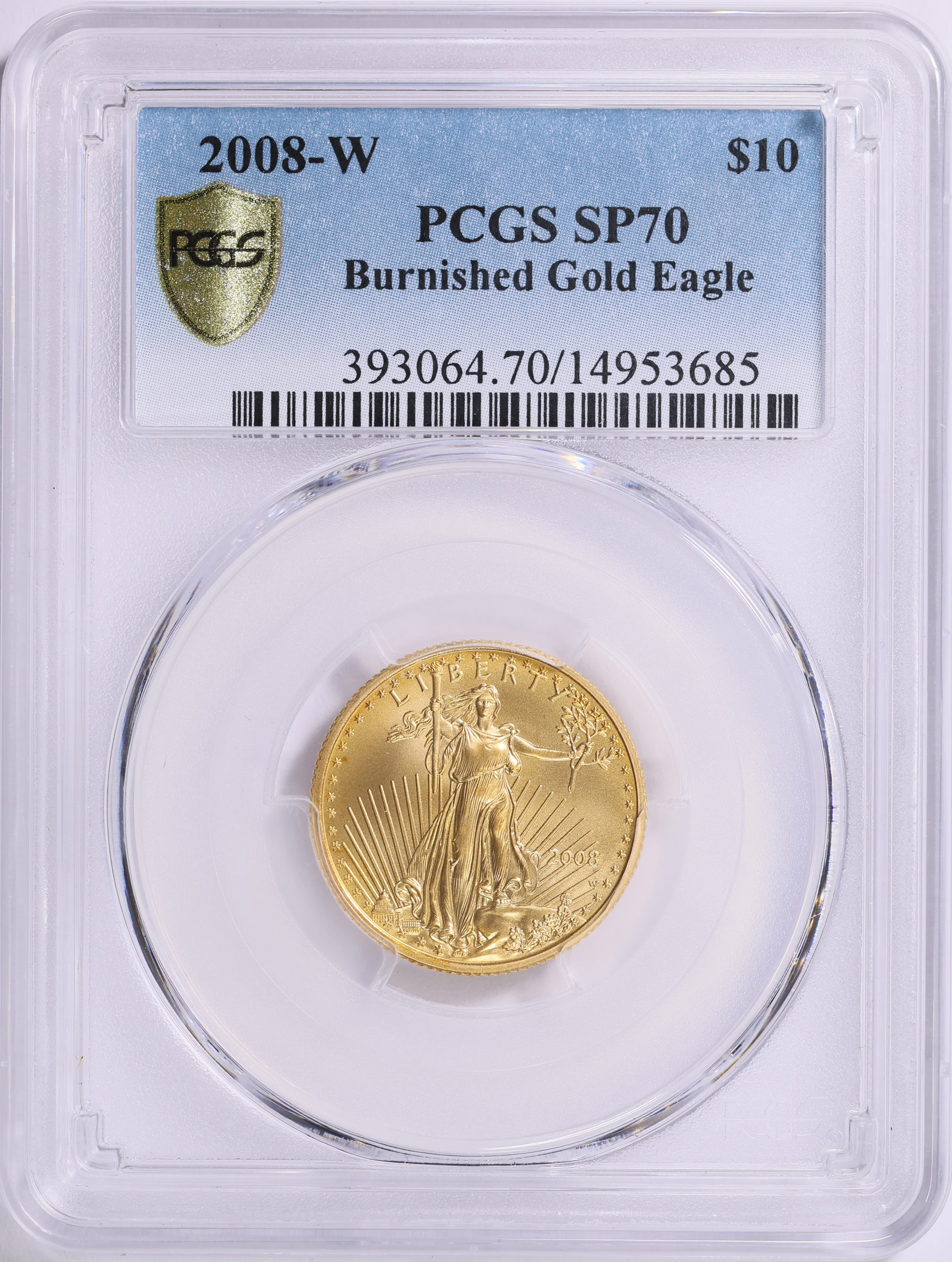 2008-W $10 Quarter-Ounce Gold American Eagle Burnished PCGS SP-70 (Item ...