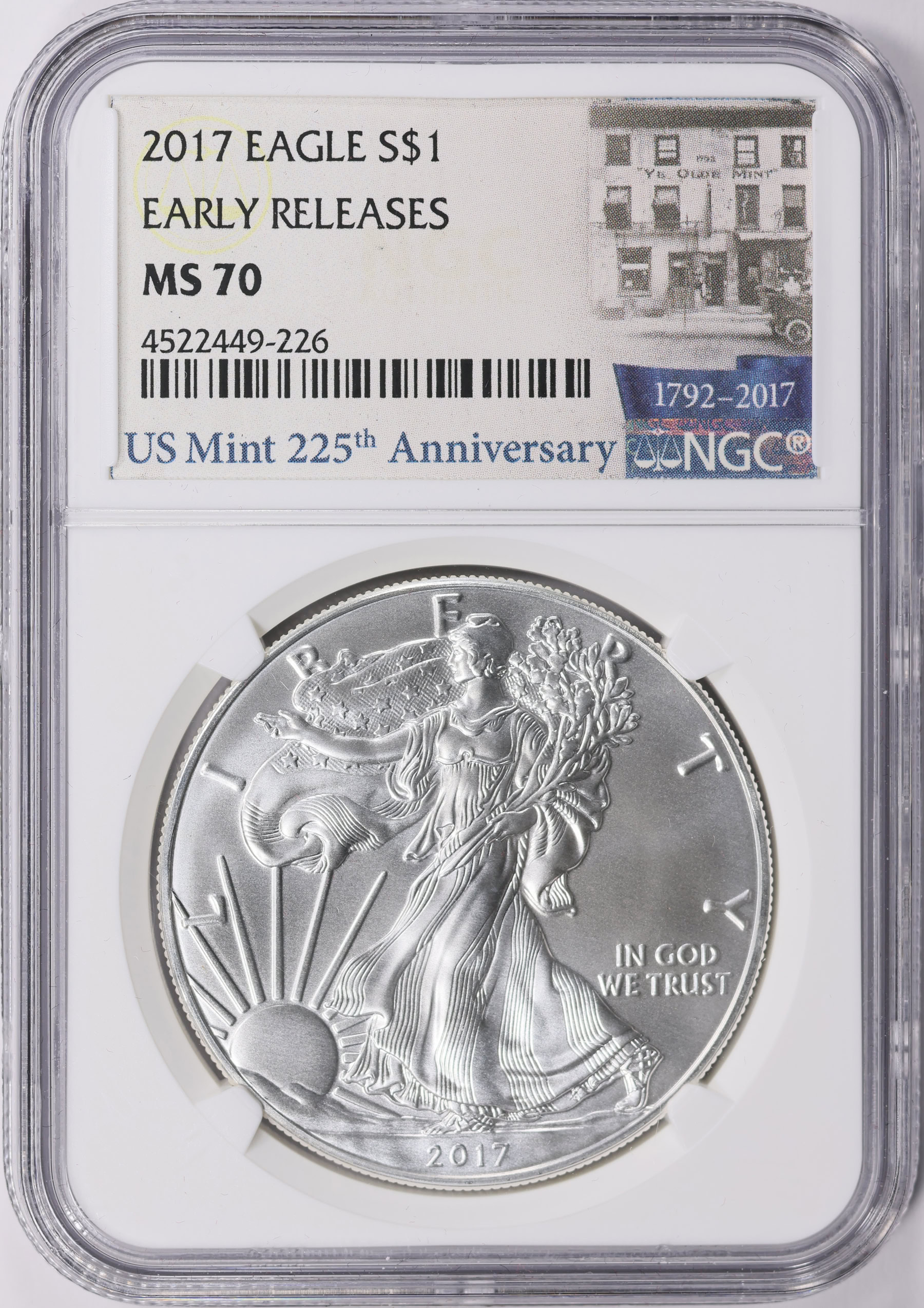 2017 $1 Silver Eagle Early Releases NGC MS-70 (Item 1827101 ...