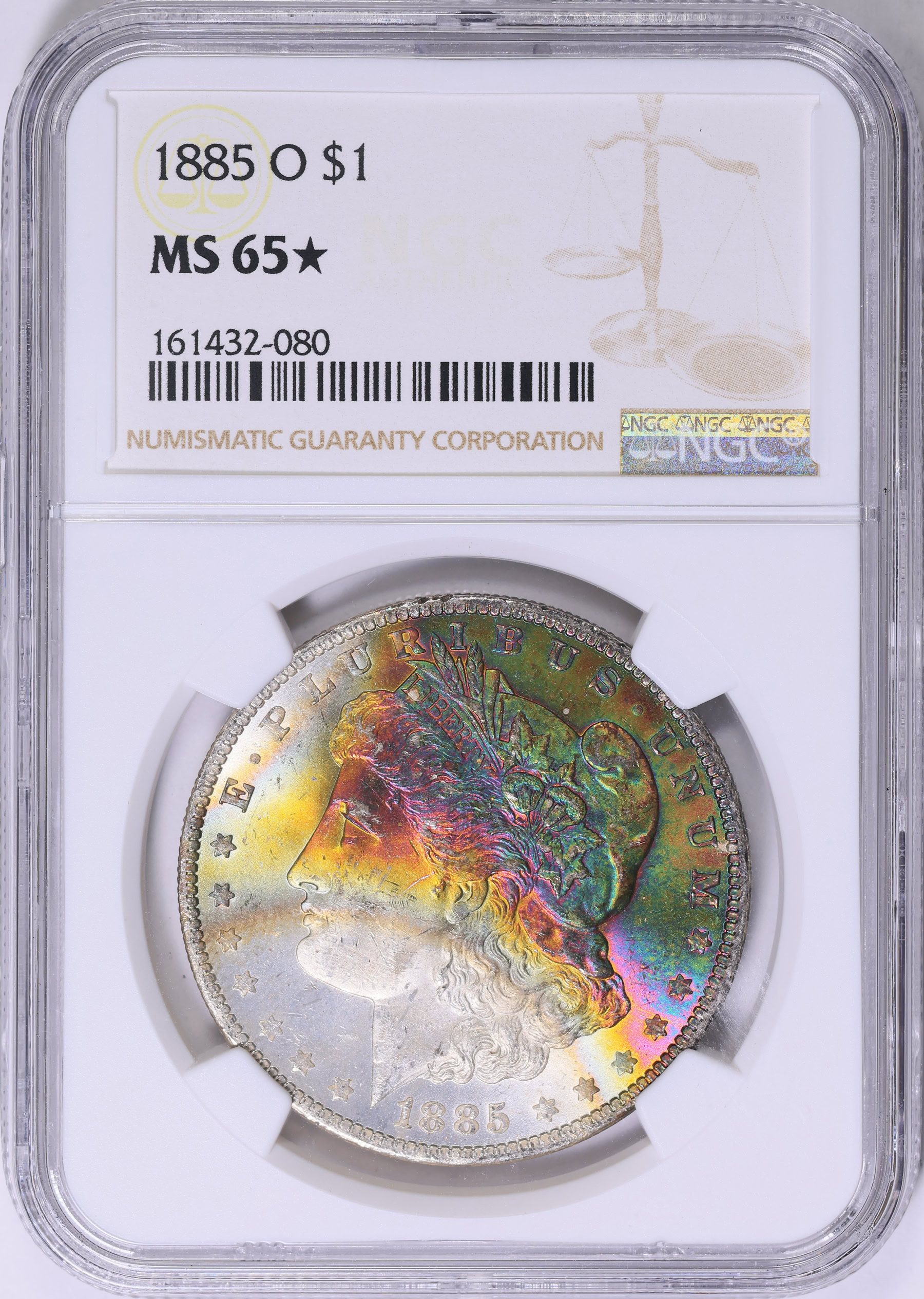 1885-O Morgan Silver Dollar NGC MS-65 ★ (Toned) (Item 1827157) | GreatCollections Coin Auctions