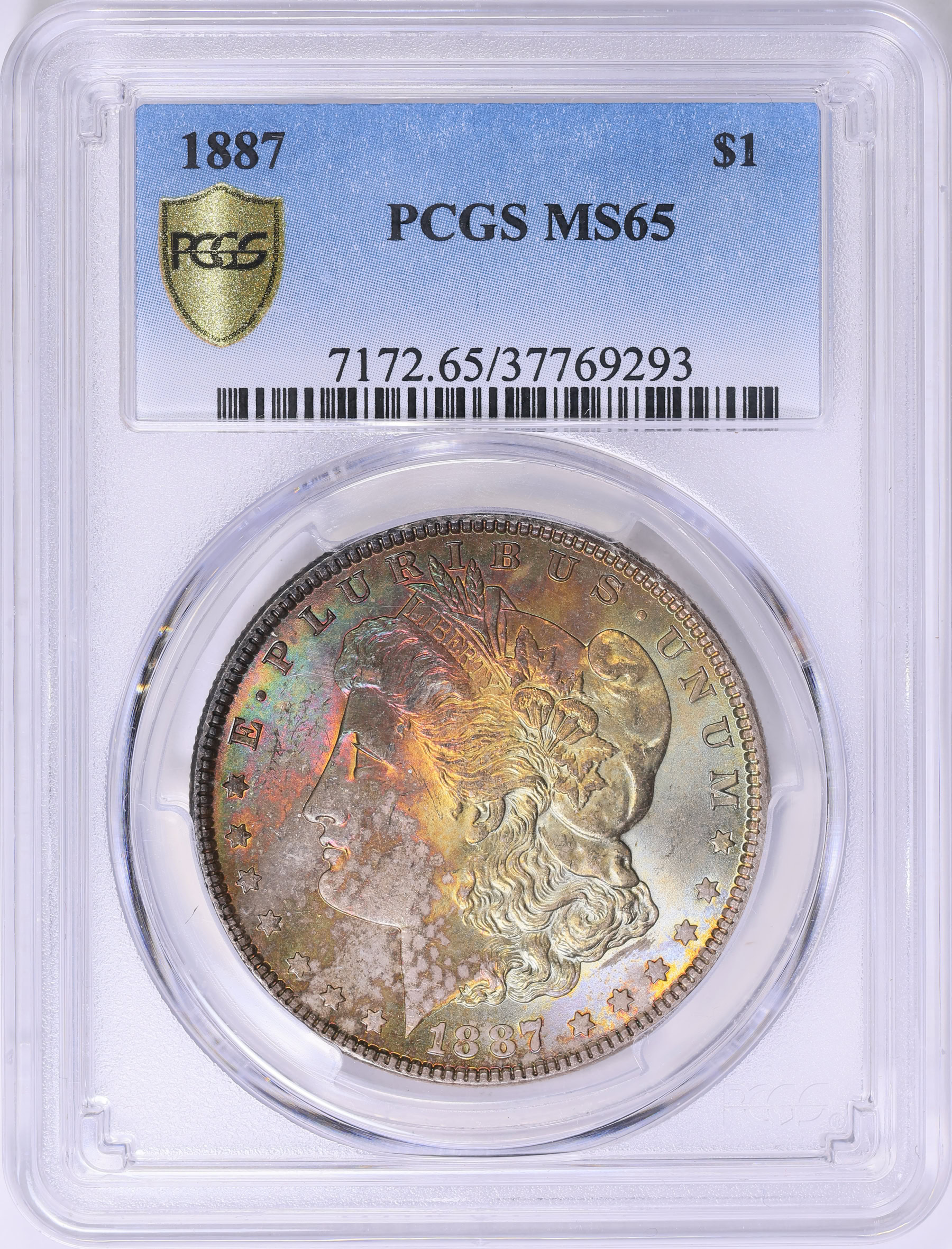 1887 Morgan Silver Dollar PCGS MS-65 (Toned) (Item 1827158) | GreatCollections Coin Auctions