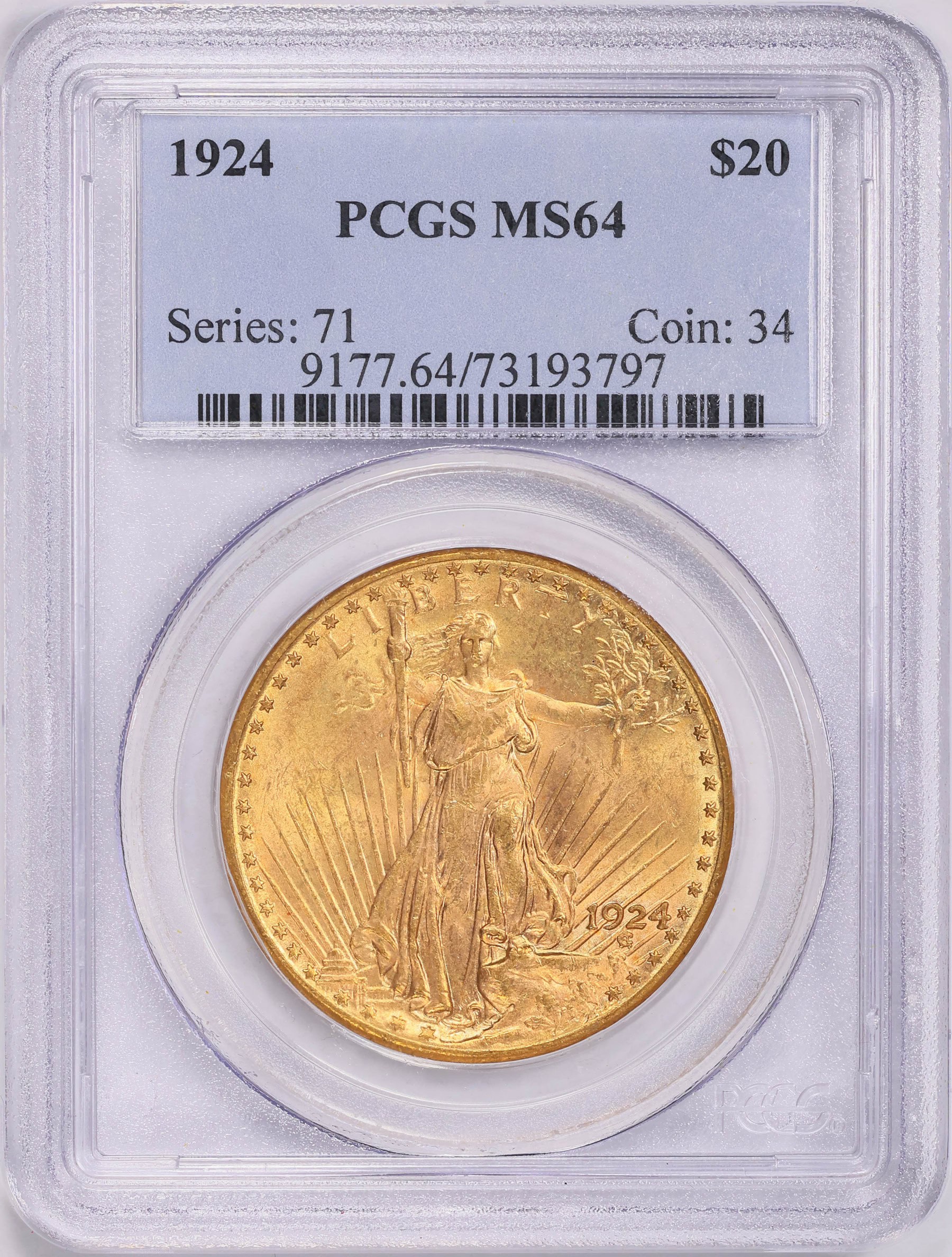 1924 Saint-Gaudens Gold Double Eagle PCGS MS-64 (Item 1827254) | GreatCollections Coin Auctions
