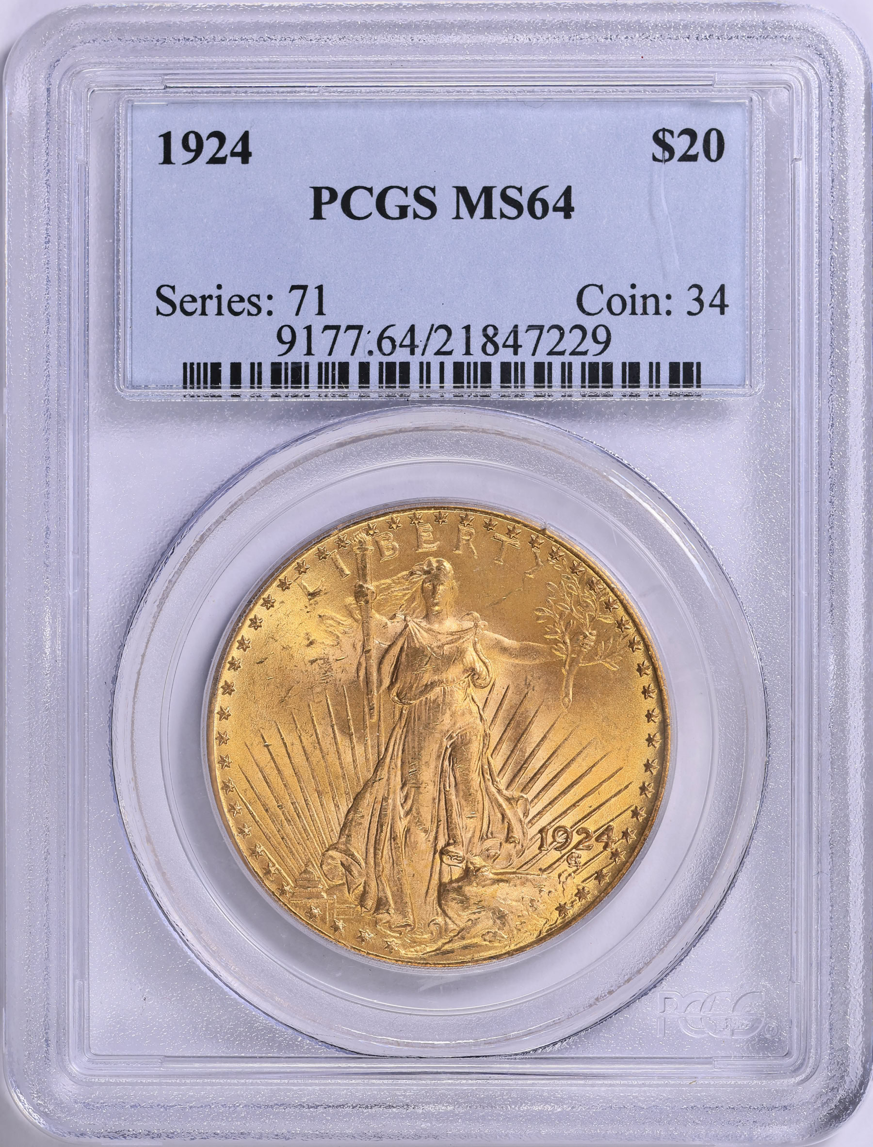 1924 Saint-Gaudens Gold Double Eagle PCGS MS-64 (Item 1827258) | GreatCollections Coin Auctions