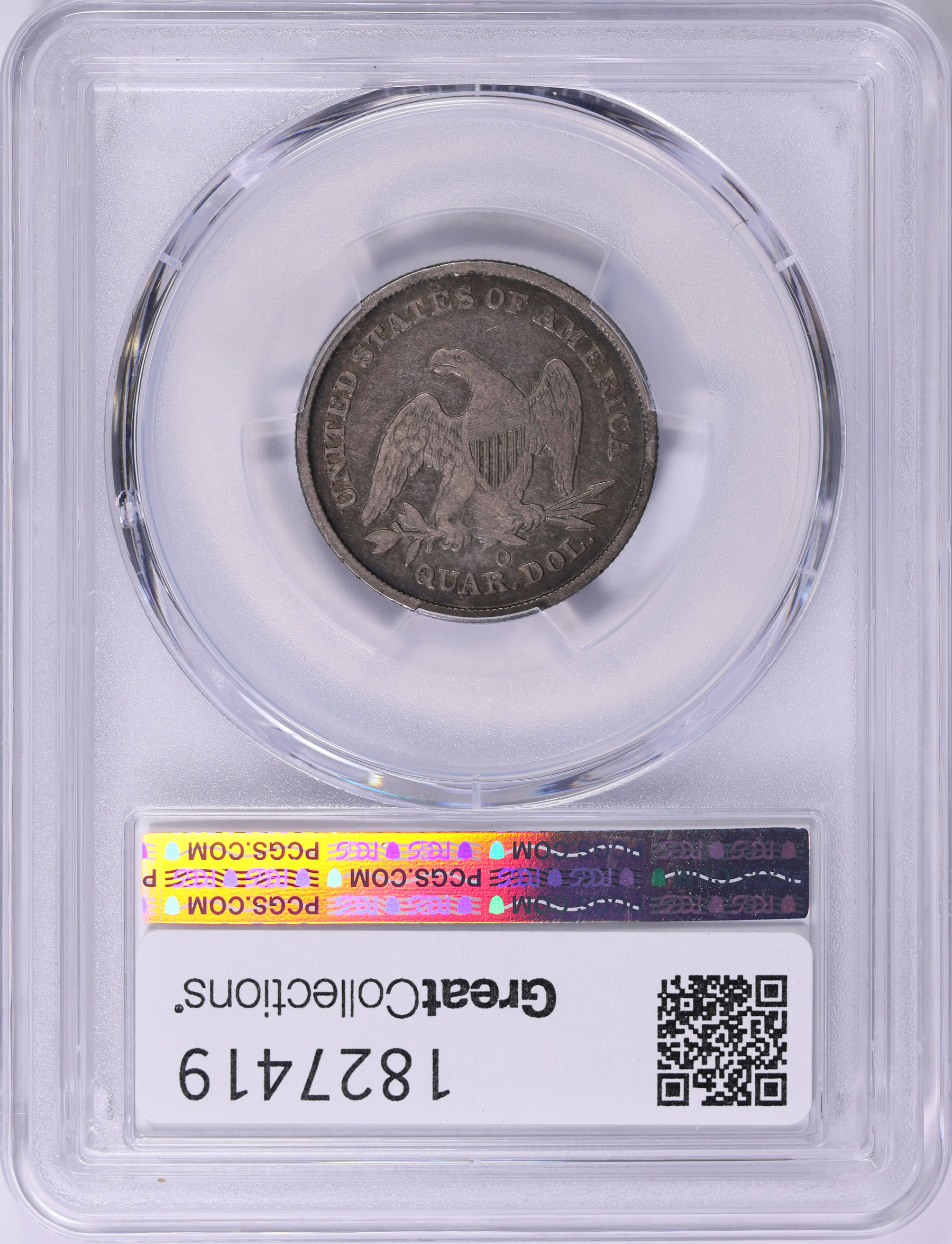 1840-O Seated Liberty Quarter No Drapery PCGS VF-30 (Toned) (Item 1827419) | GreatCollections ...
