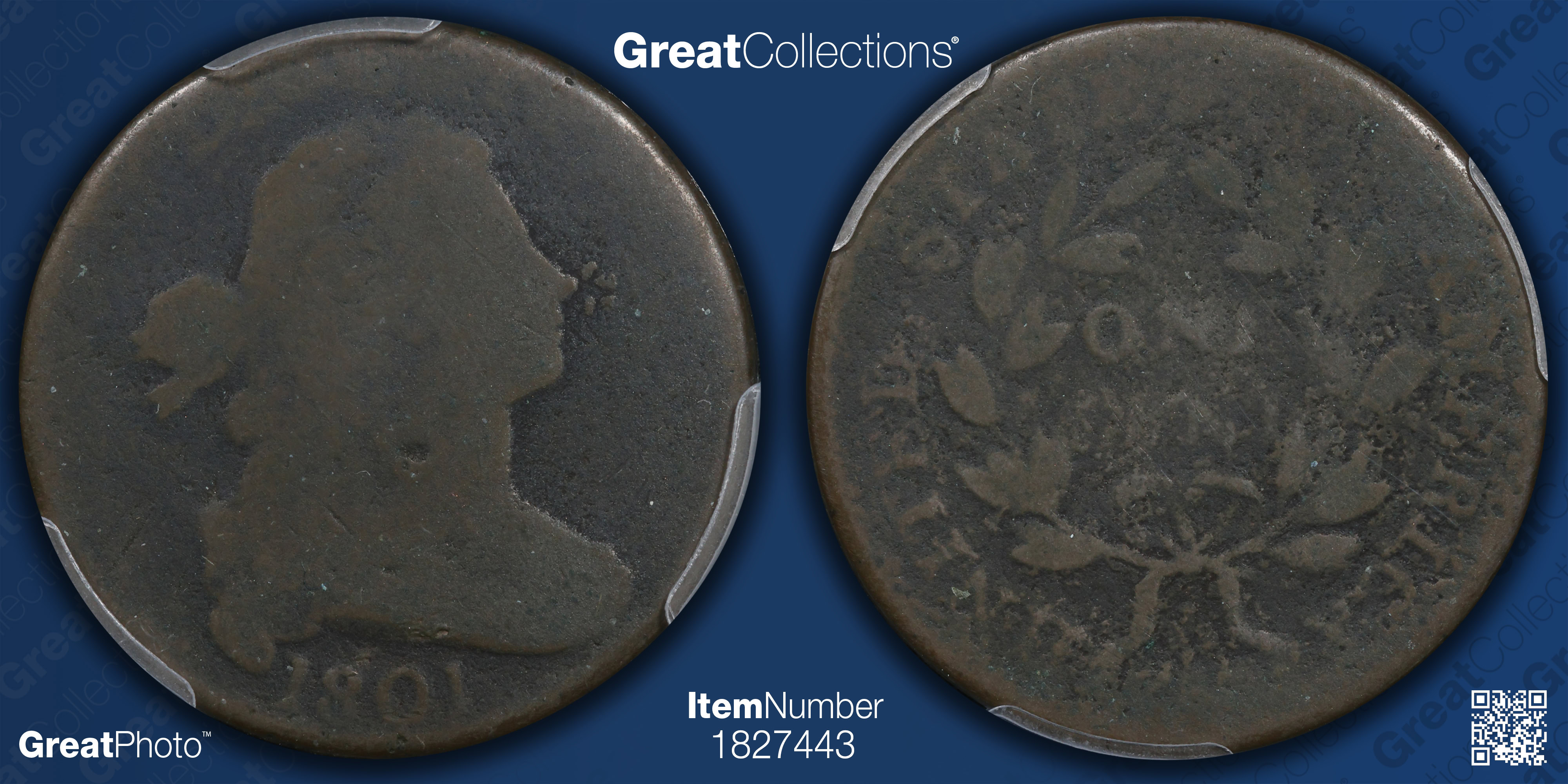 1801 Draped Bust Cent 3 Errors Reverse PCGS FR-02 BN (Item 1827443 ...