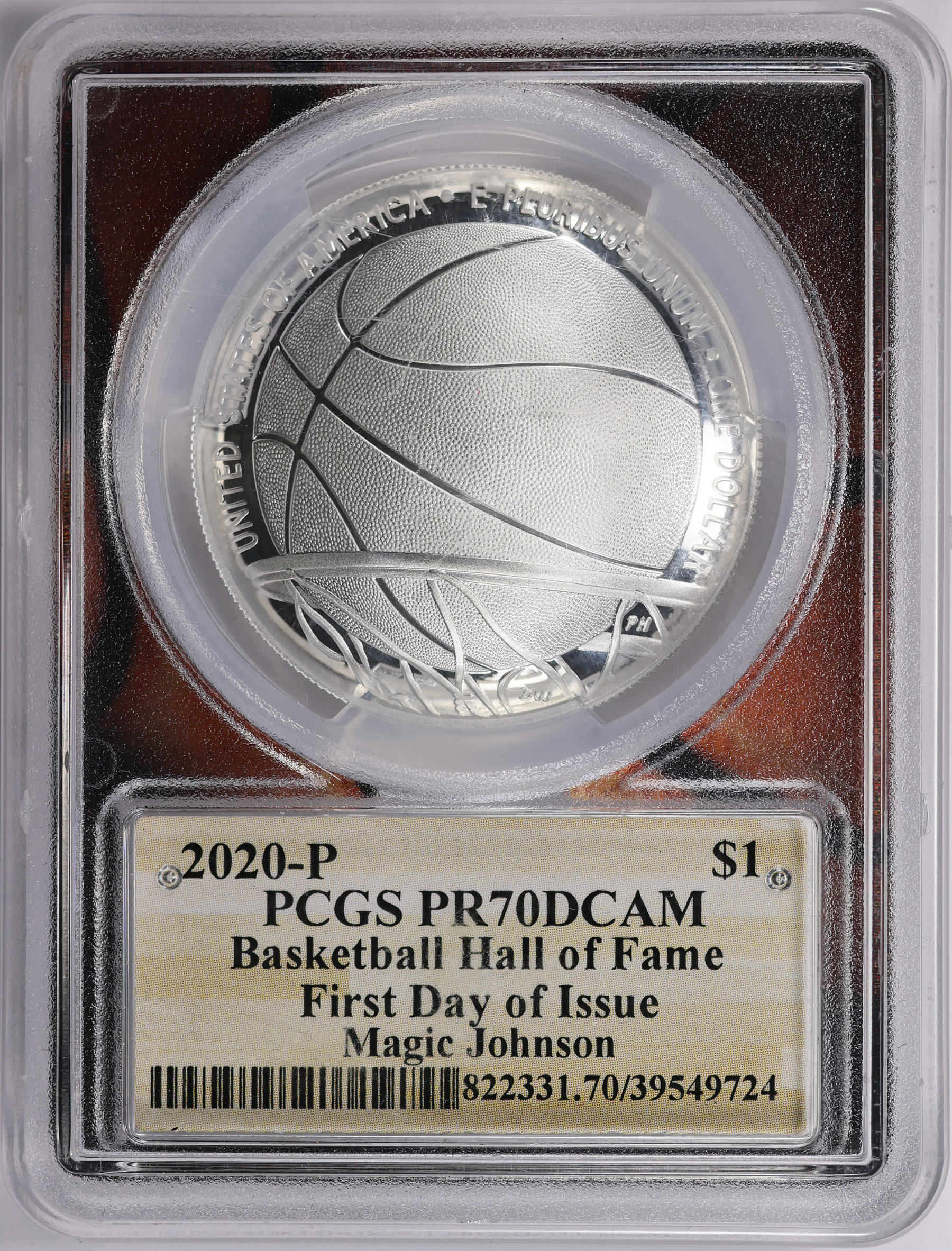 2020-P Basketball Hall of Fame Silver Dollar First Day of Issue PCGS ...