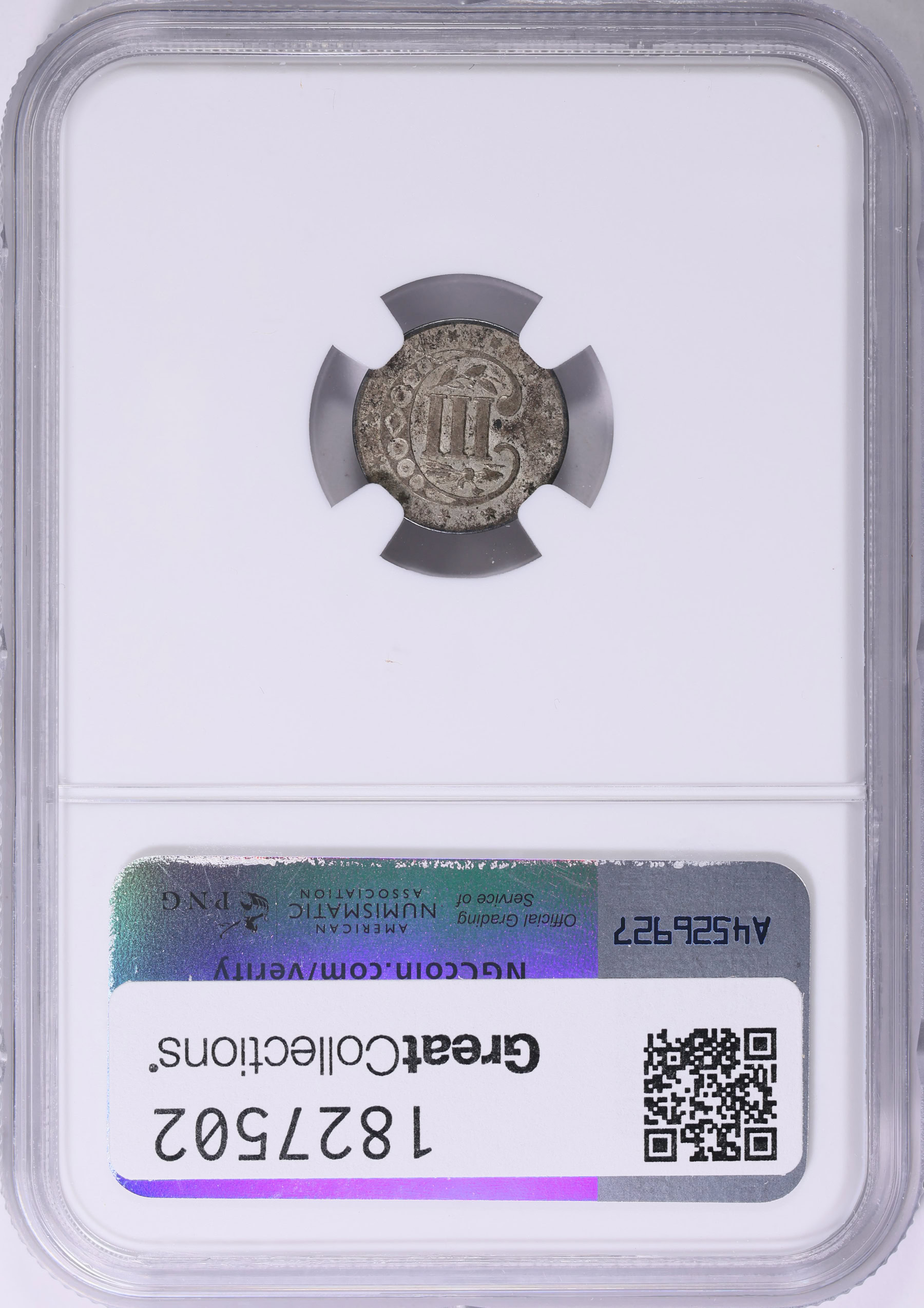 1857 Silver Three-Cent Piece NGC AU-53 (Item 1827502 ...
