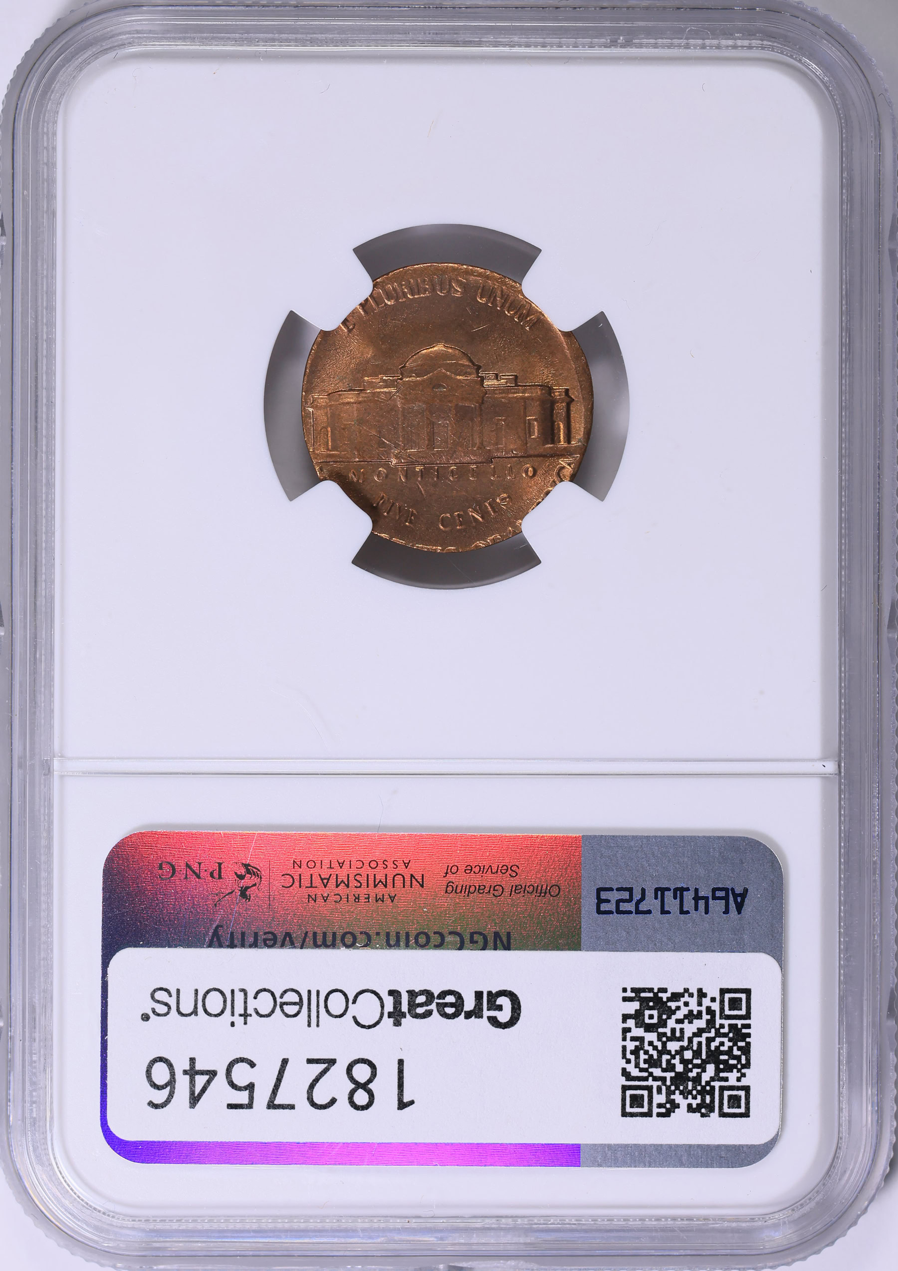 Mint Error 1980-P Jefferson Nickel Struck on 1C Blank (3.1g) NGC MS-64 ...