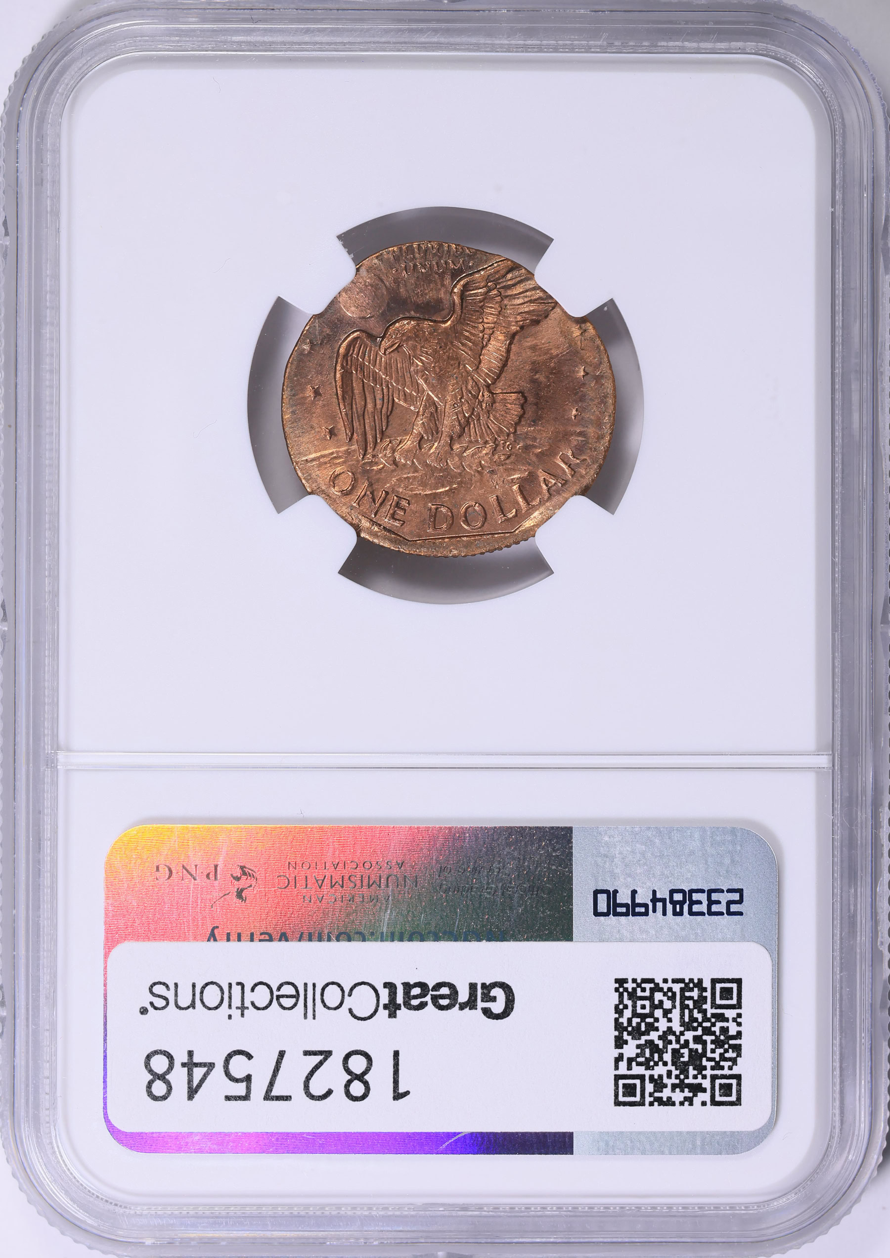 Mint Error Susan B. Anthony Struck on 1c Blank (3.1g) NGC MS-62 RD ...