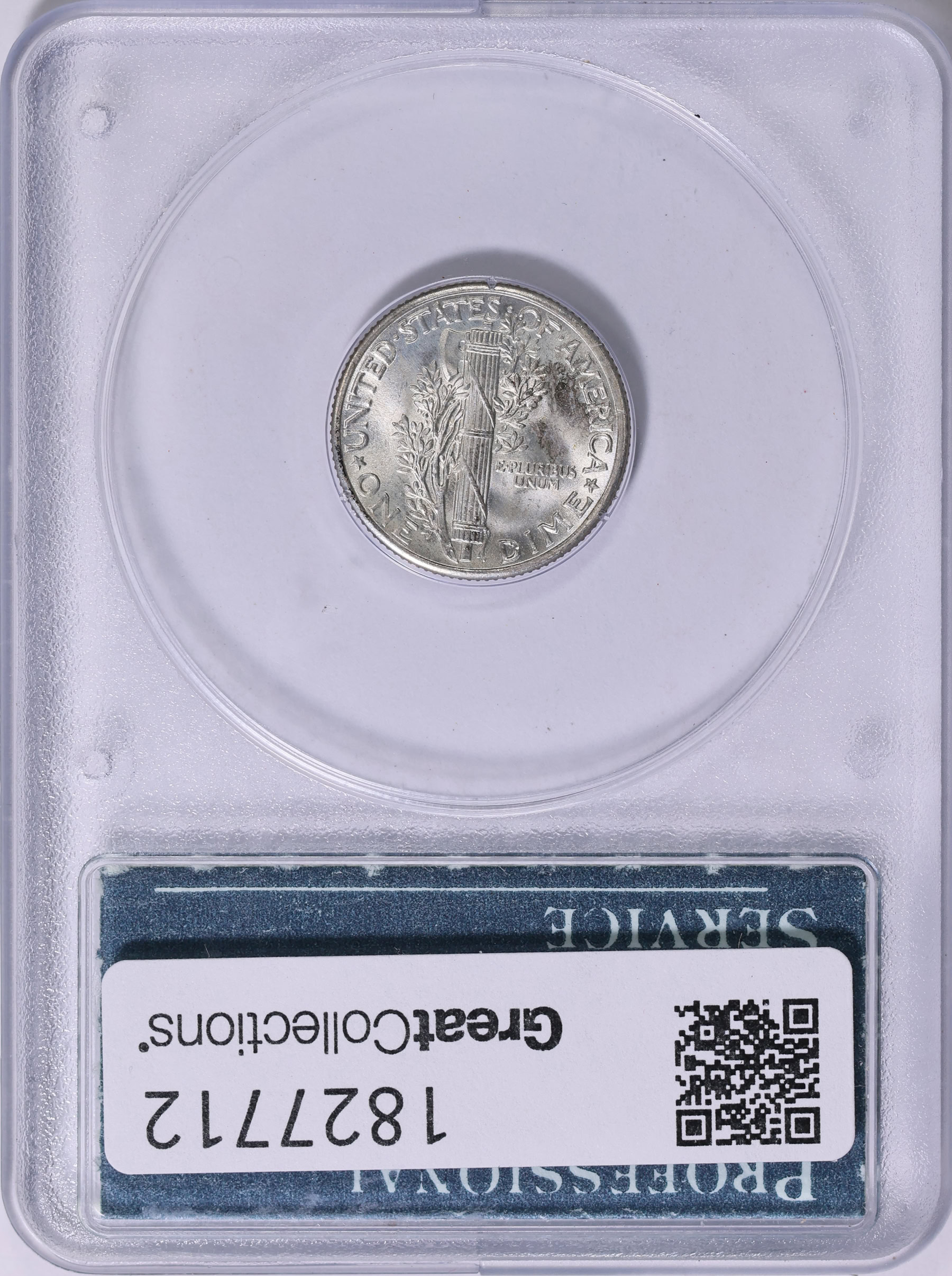 1938 Mercury Dime PCGS MS-65 FB OGH (1st Gen) (Item 1827712) | GreatCollections Coin Auctions
