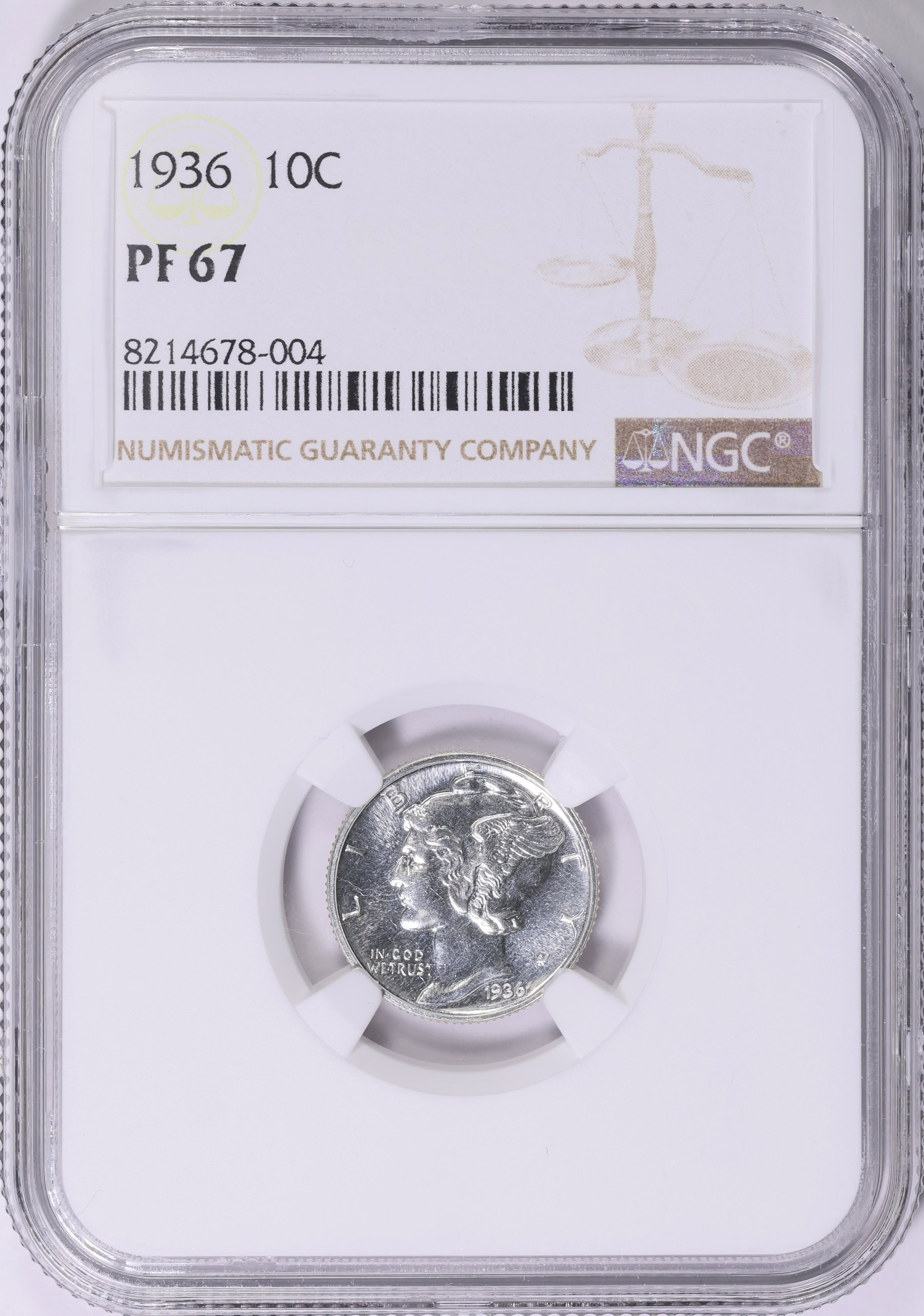 1936 Mercury Dime NGC Proof-67 (Item 1827758) | GreatCollections Coin Auctions