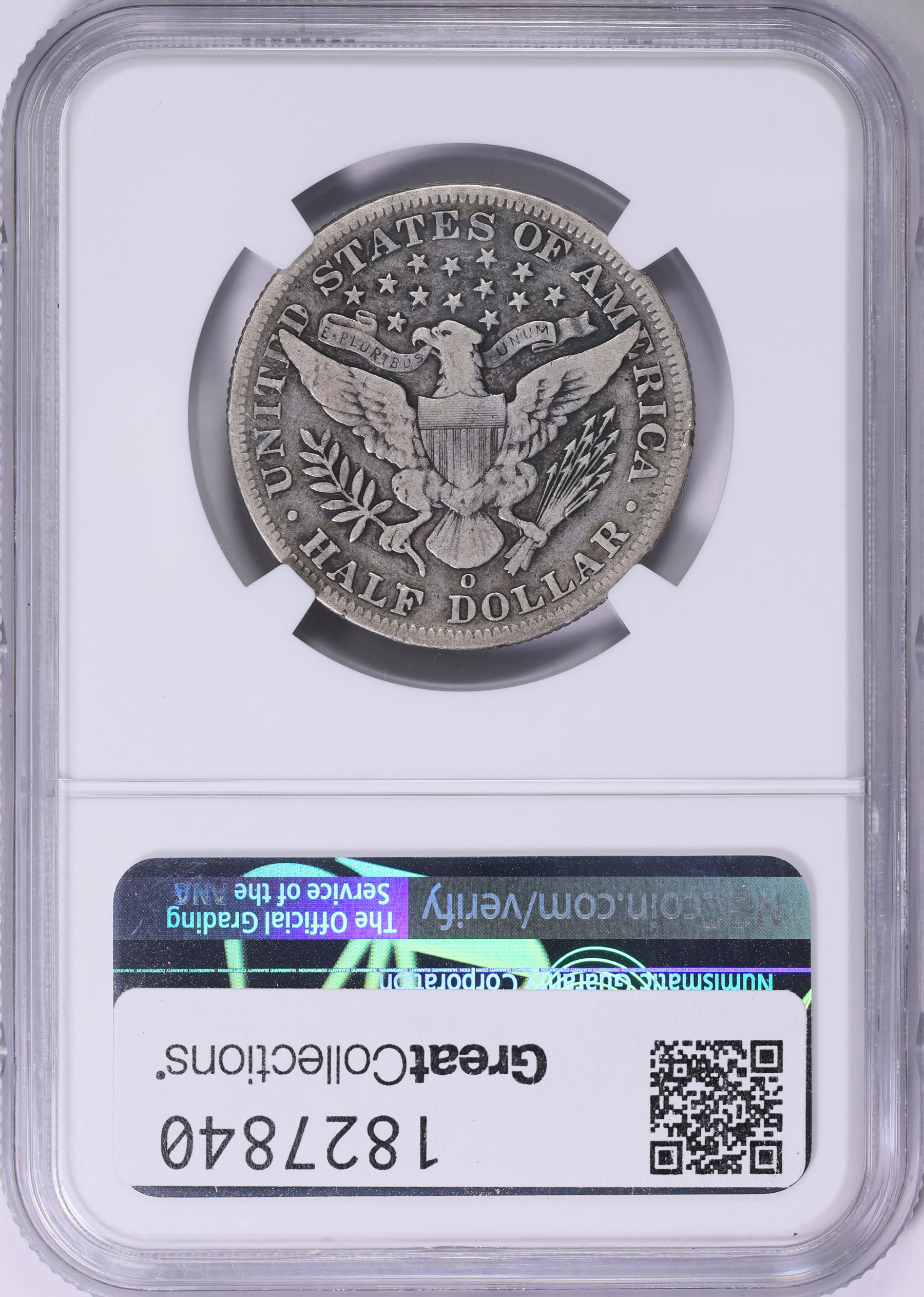 1897-O Barber Half Dollar NGC VG-10 (CAC Green) (Item 1827840) | GreatCollections Coin Auctions