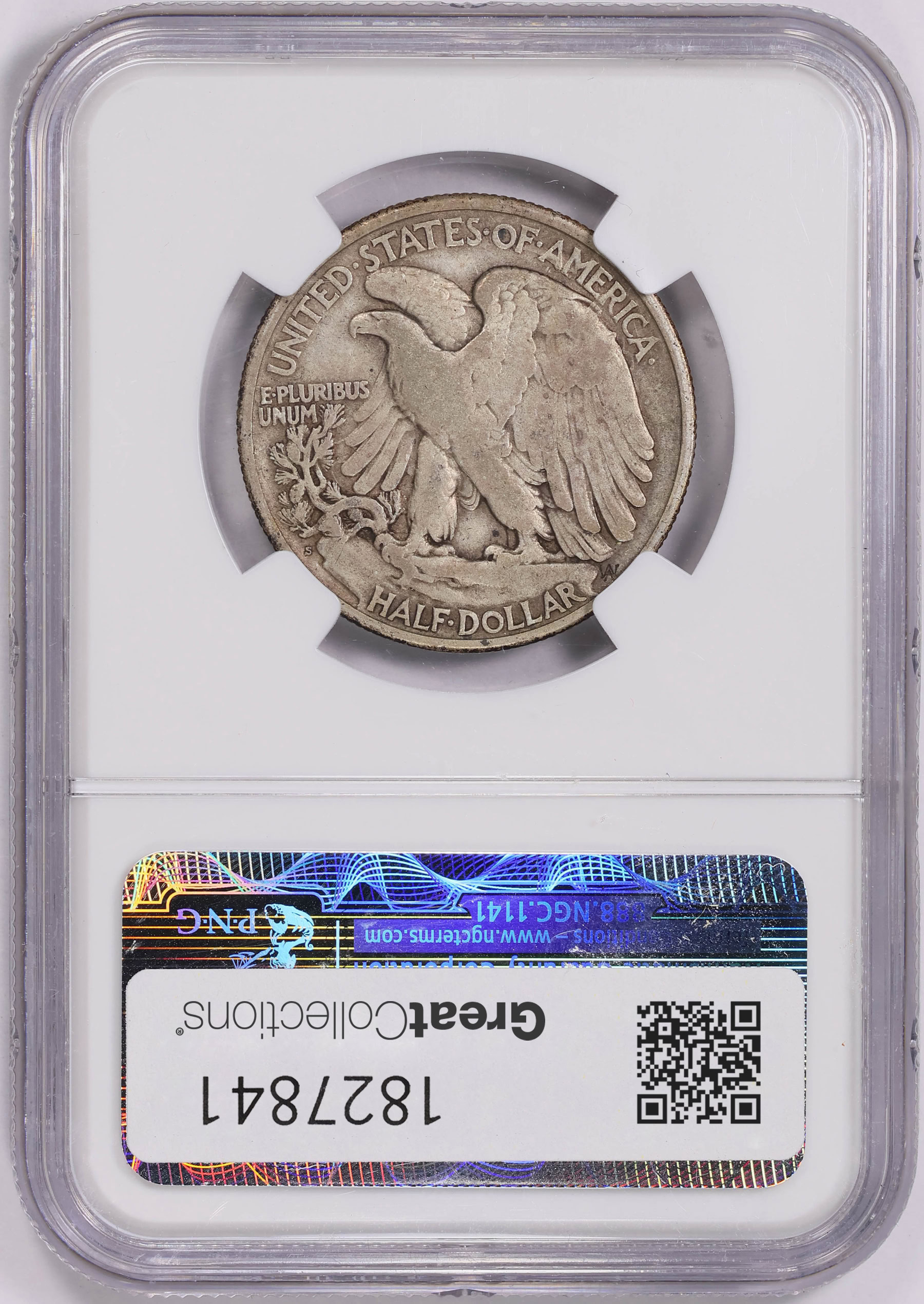 1919-S Walking Liberty Half Dollar NGC VF-25 (CAC Green) (Item 1827841) | GreatCollections Coin ...