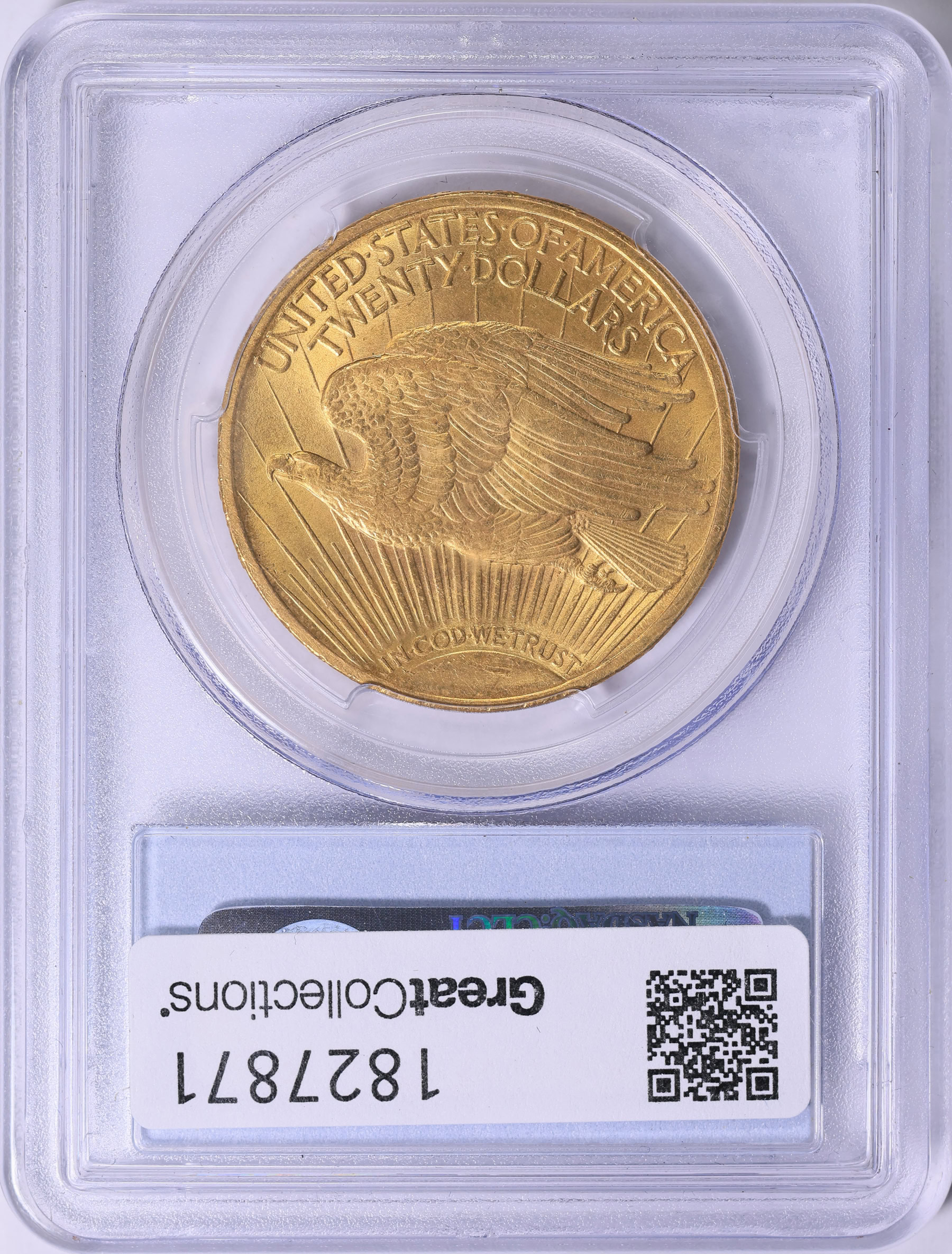 1908 Saint-Gaudens Gold Double Eagle Motto PCGS MS-62 (Rive d'Or ...