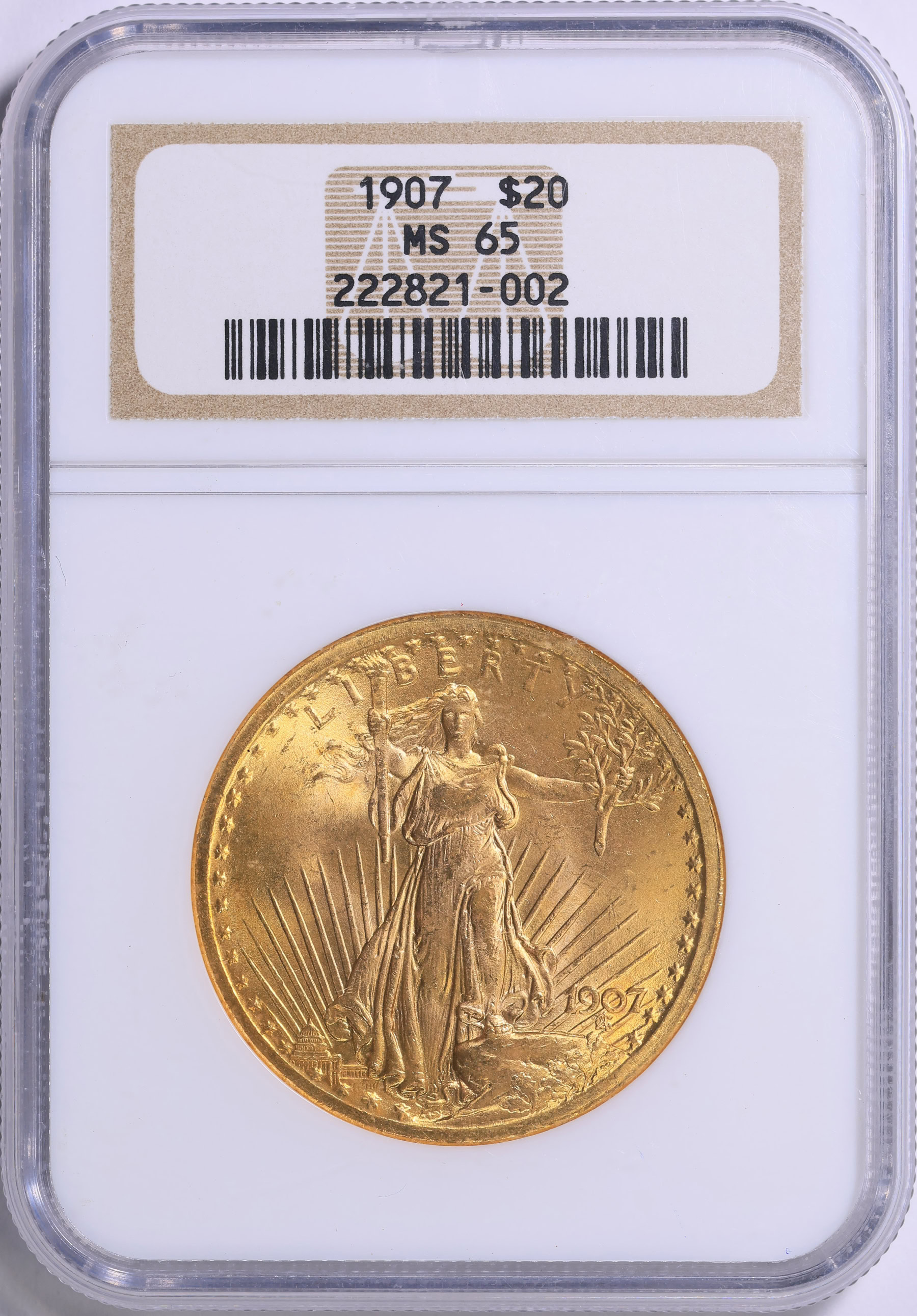 1907 Saint-Gaudens Gold Double Eagle Arabic Numerals NGC MS-65 (Item 1827902) | GreatCollections ...