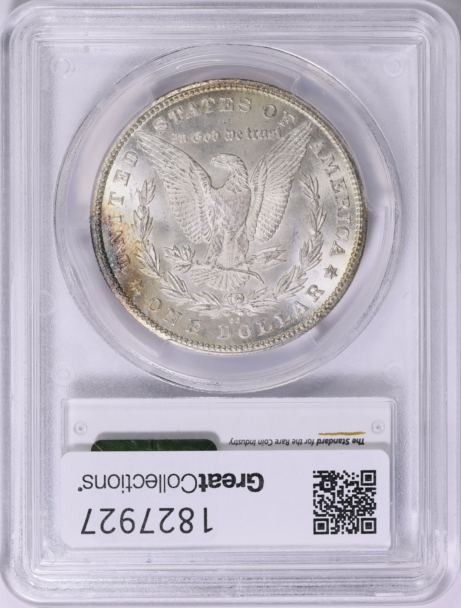 1880-CC Morgan Silver Dollar PCGS MS-65 (Toned) (Item 1827927) | GreatCollections Coin Auctions