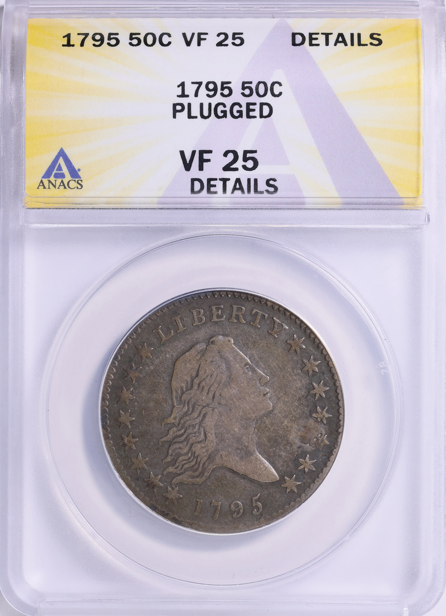 1795 Flowing Hair Half Dollar ANACS VF-25 Details (Item 1827933) | GreatCollections Coin Auctions