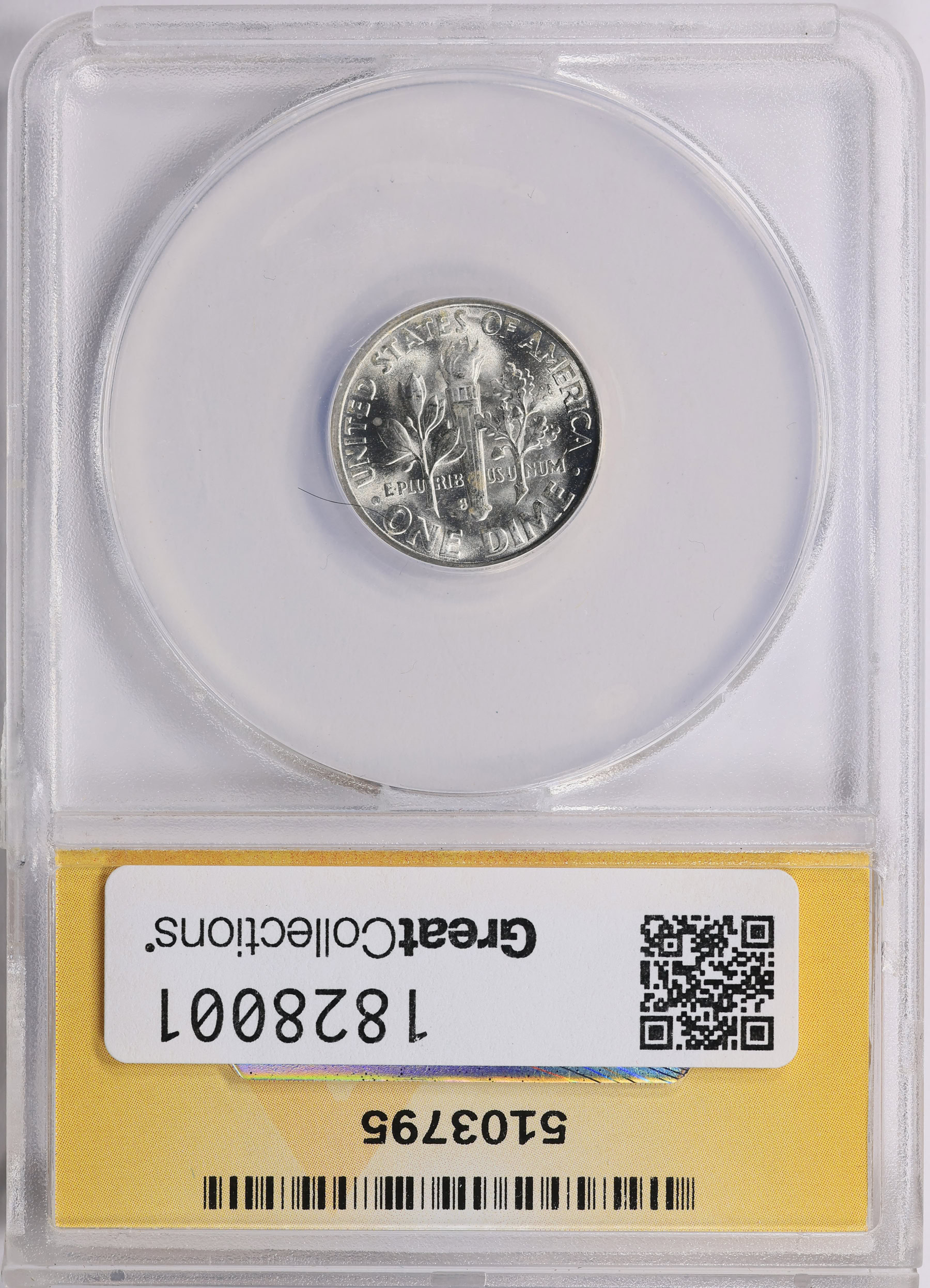 1950-S Roosevelt Dime ANACS MS-65 (Item 1828001) | GreatCollections ...