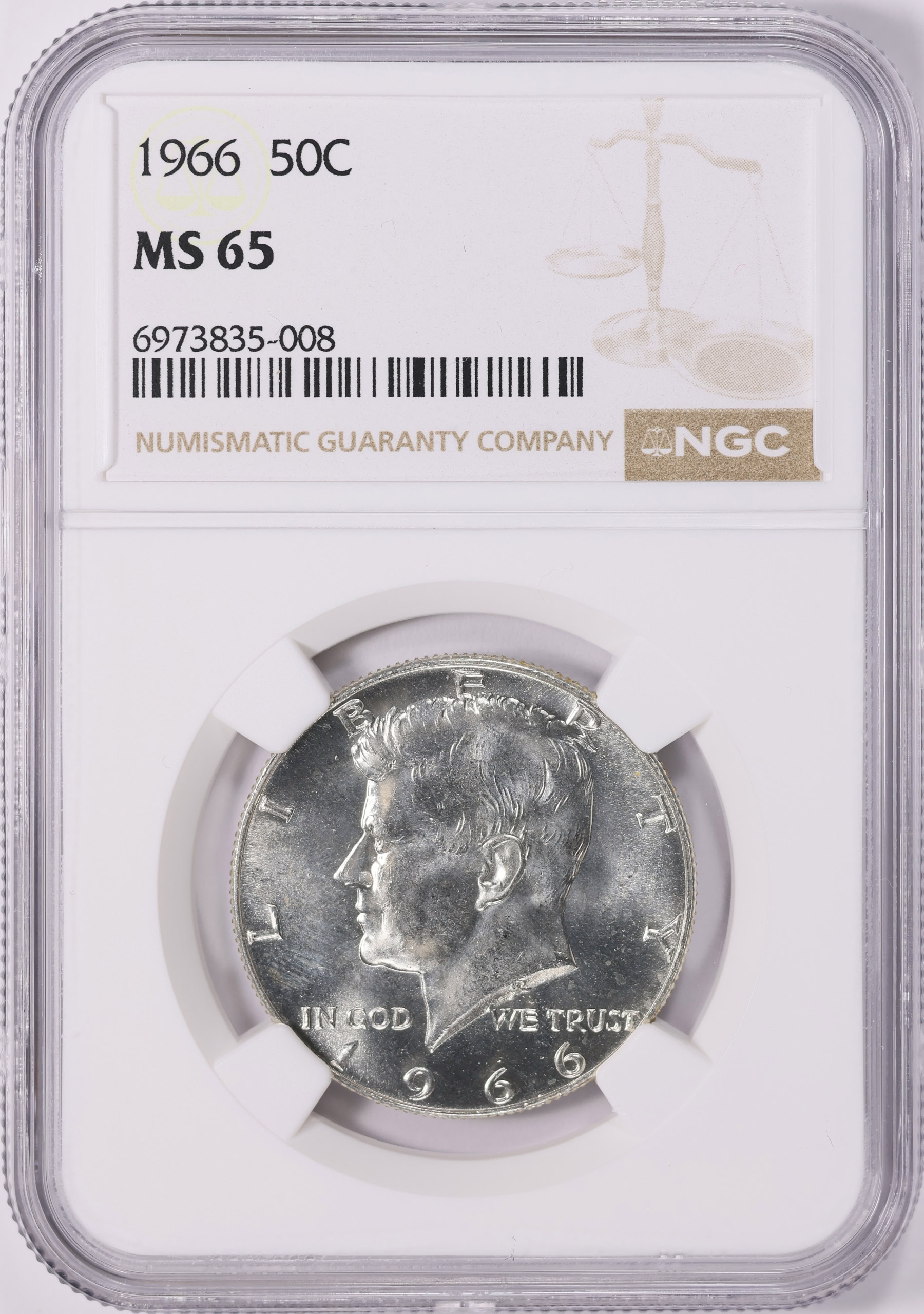 1966 Kennedy Half Dollar NGC MS-65 (Item 1828194) | GreatCollections Coin Auctions