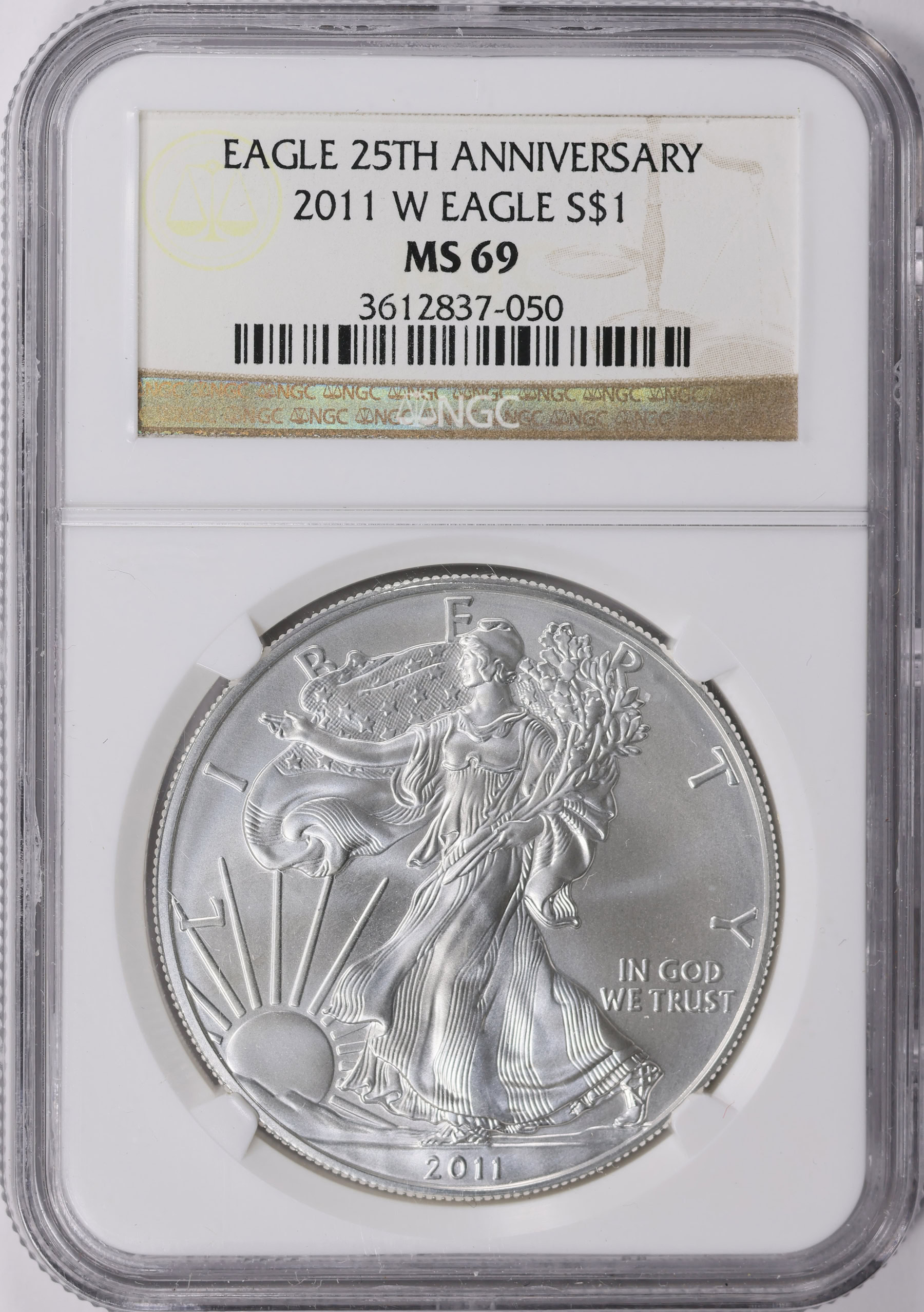 2011-W $1 Silver Eagle Burnished NGC MS-69 (Item 1828703) | GreatCollections Coin Auctions