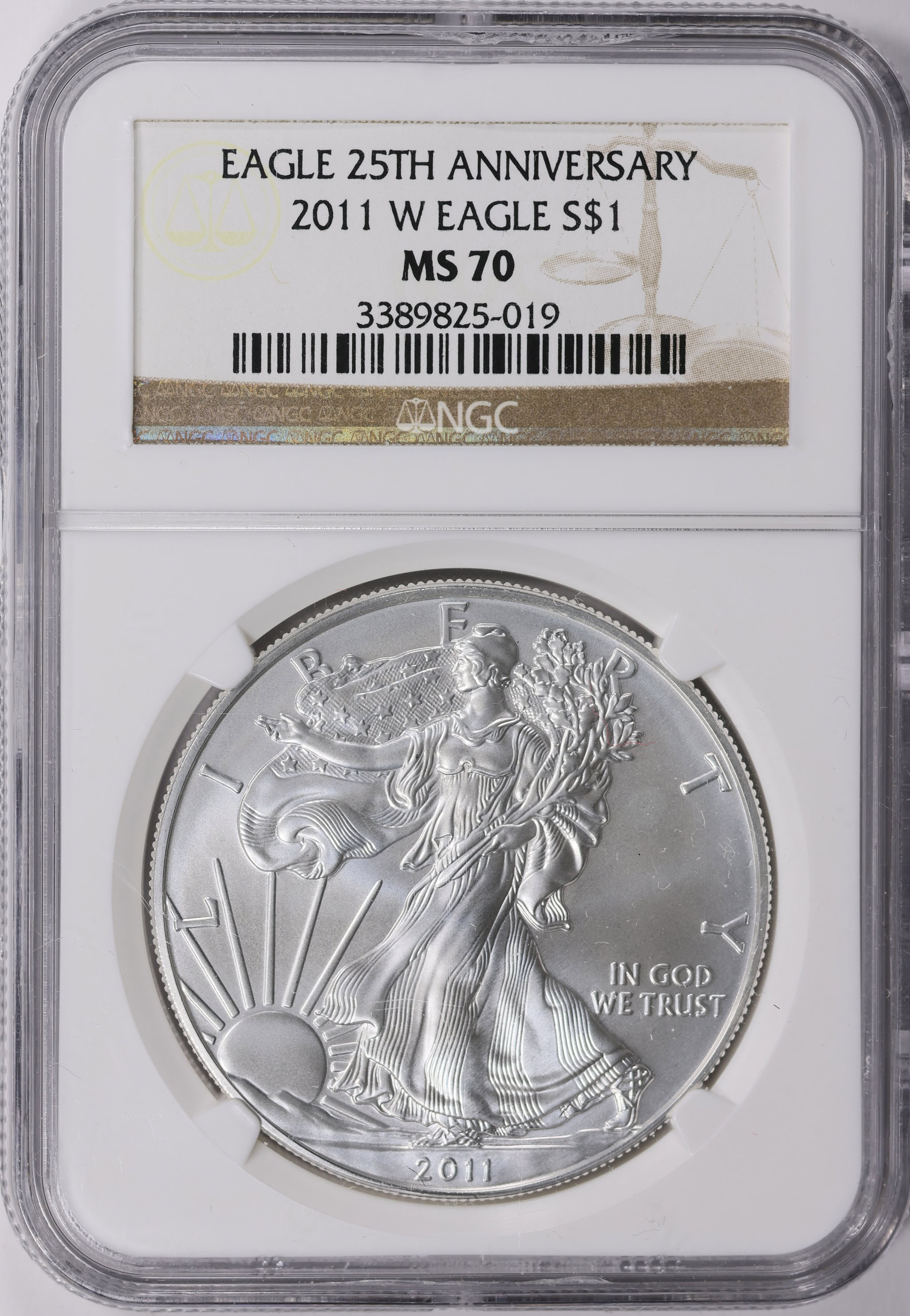 2011-W $1 Silver Eagle Burnished NGC MS-70 (Item 1828720) | GreatCollections Coin Auctions