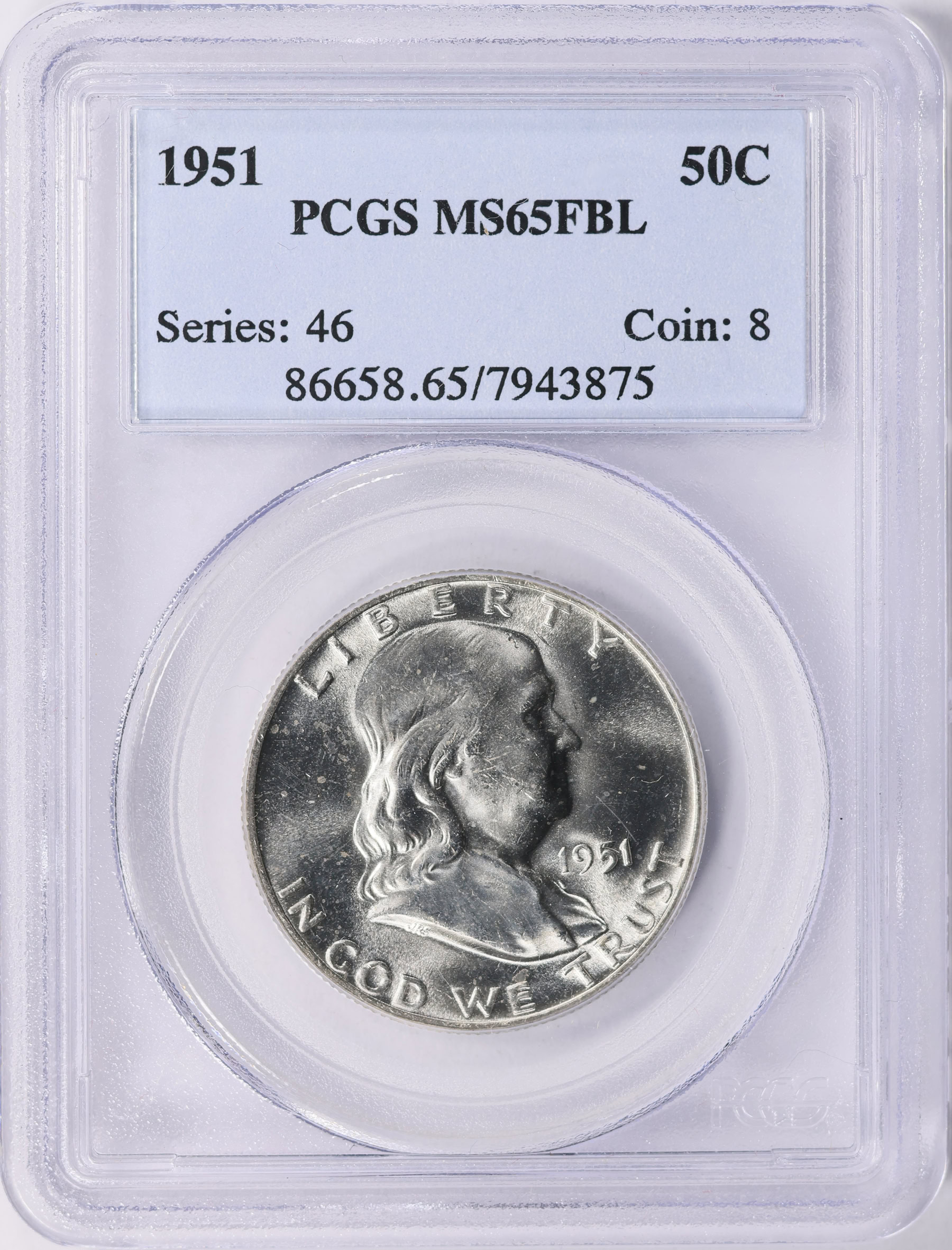1951 Franklin Half Dollar PCGS MS-65 FBL (Item 1828860 ...