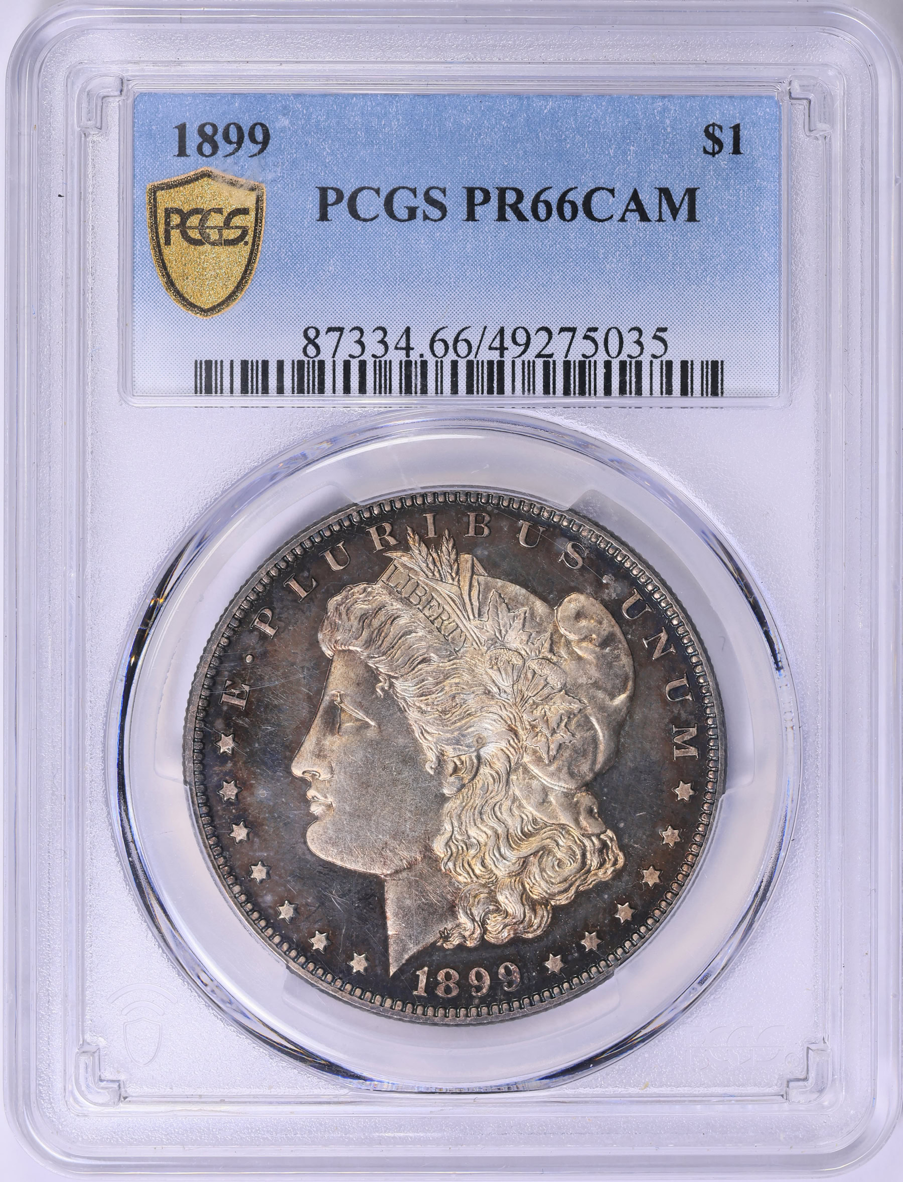 1899 Morgan Silver Dollar PCGS Proof-66 CAMEO (Toned) (Item 1829002) | GreatCollections Coin ...