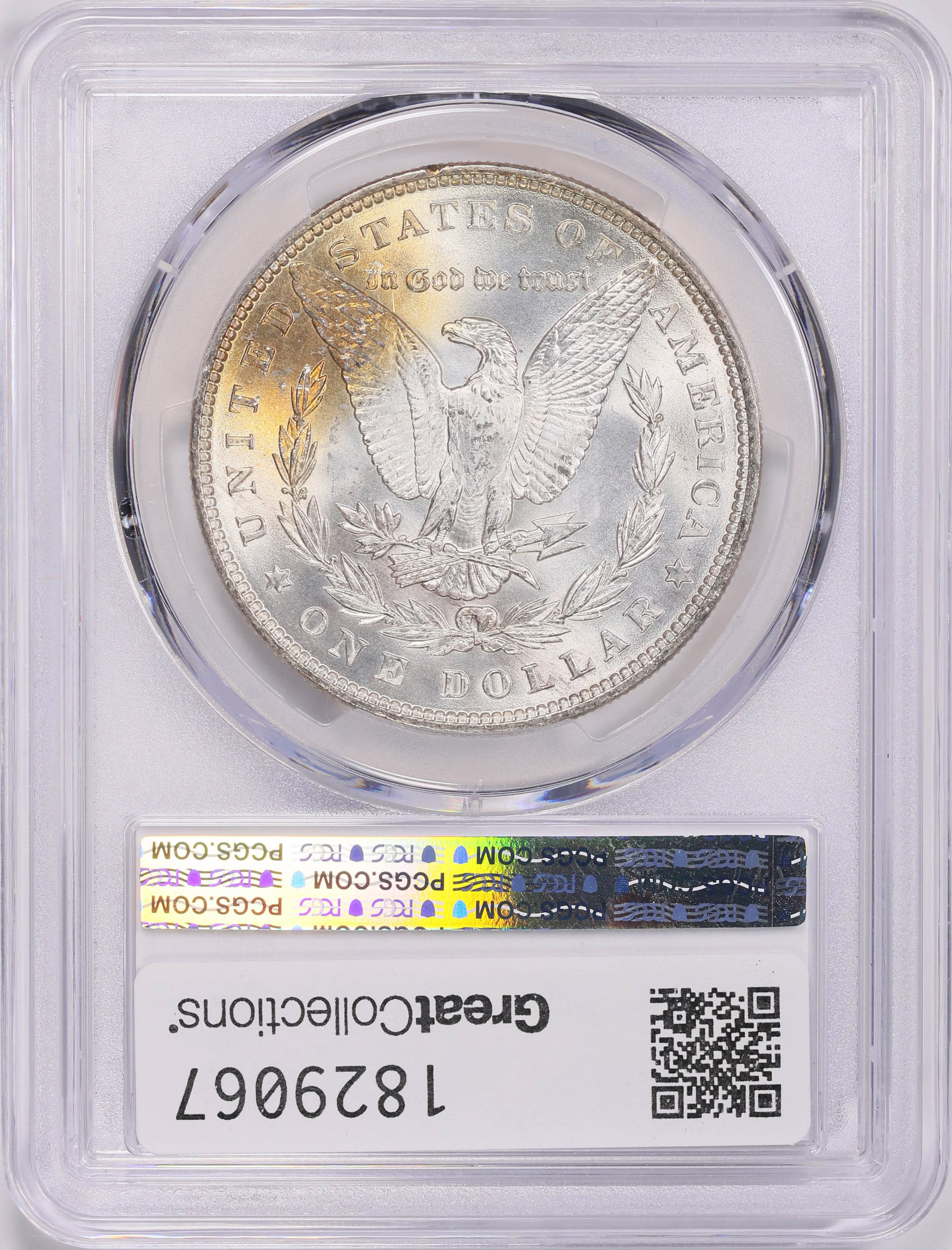 1886 Morgan Silver Dollar PCGS MS-65+ (Toned) (Item 1829067) | GreatCollections Coin Auctions