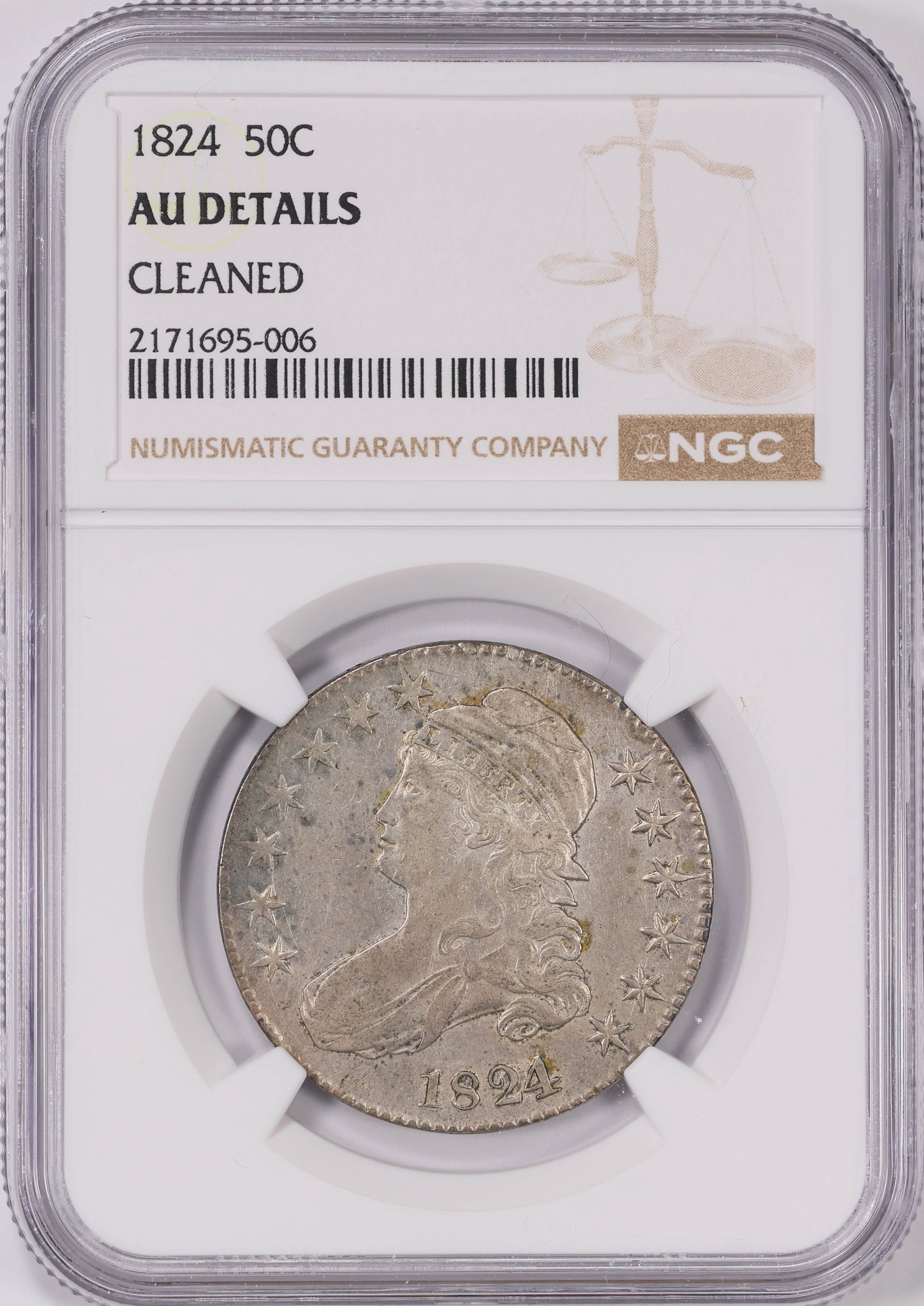 1824 Capped Bust Half Dollar NGC AU Details (Item 1829119 ...