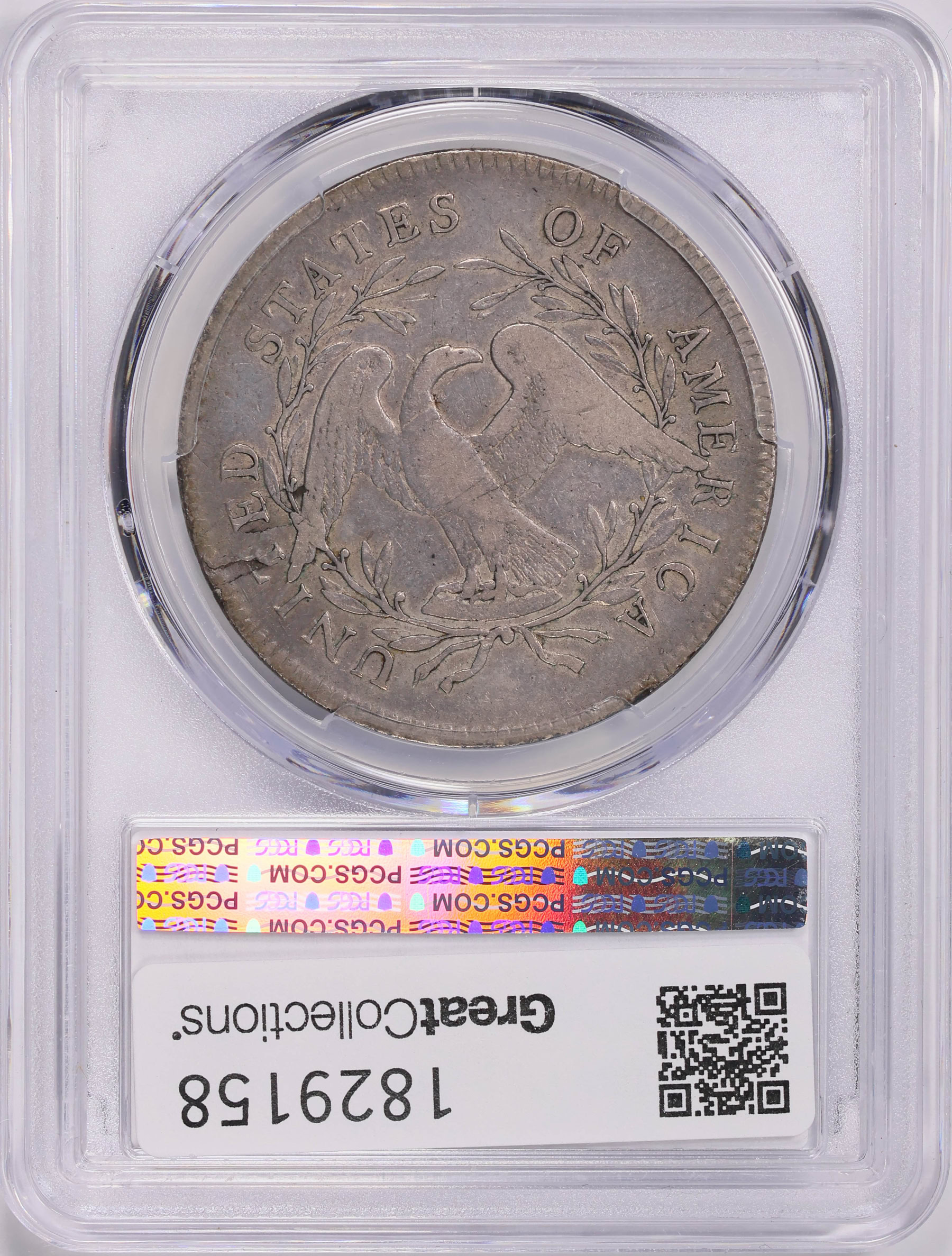 1795 Flowing Hair Silver Dollar 2 Leaves PCGS VF-25 (Item 1829158) | GreatCollections Coin Auctions