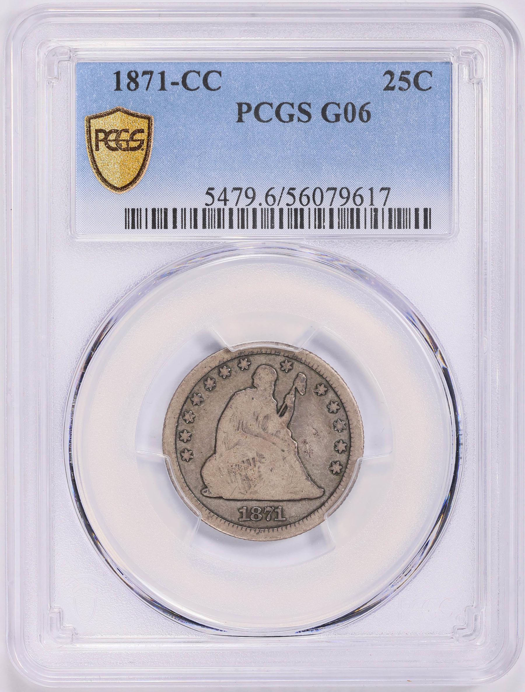 1871-CC Seated Liberty Quarter PCGS G-06 (Item 1829184) | GreatCollections Coin Auctions