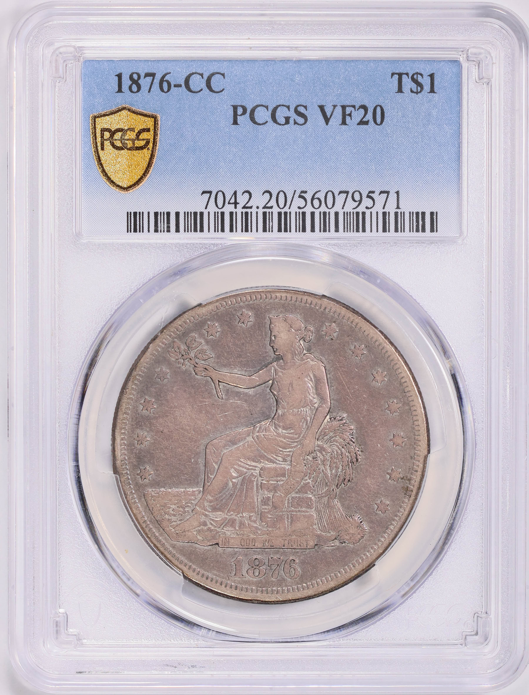 1876-CC Trade Silver Dollar PCGS VF-20 (Item 1829186) | GreatCollections Coin Auctions