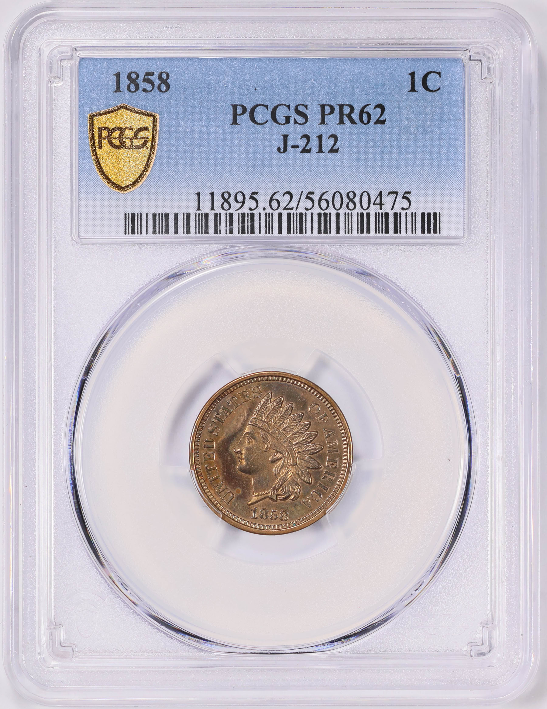 Pattern 1858 1c J-212 PCGS Proof-62 (Item 1829201) | GreatCollections ...