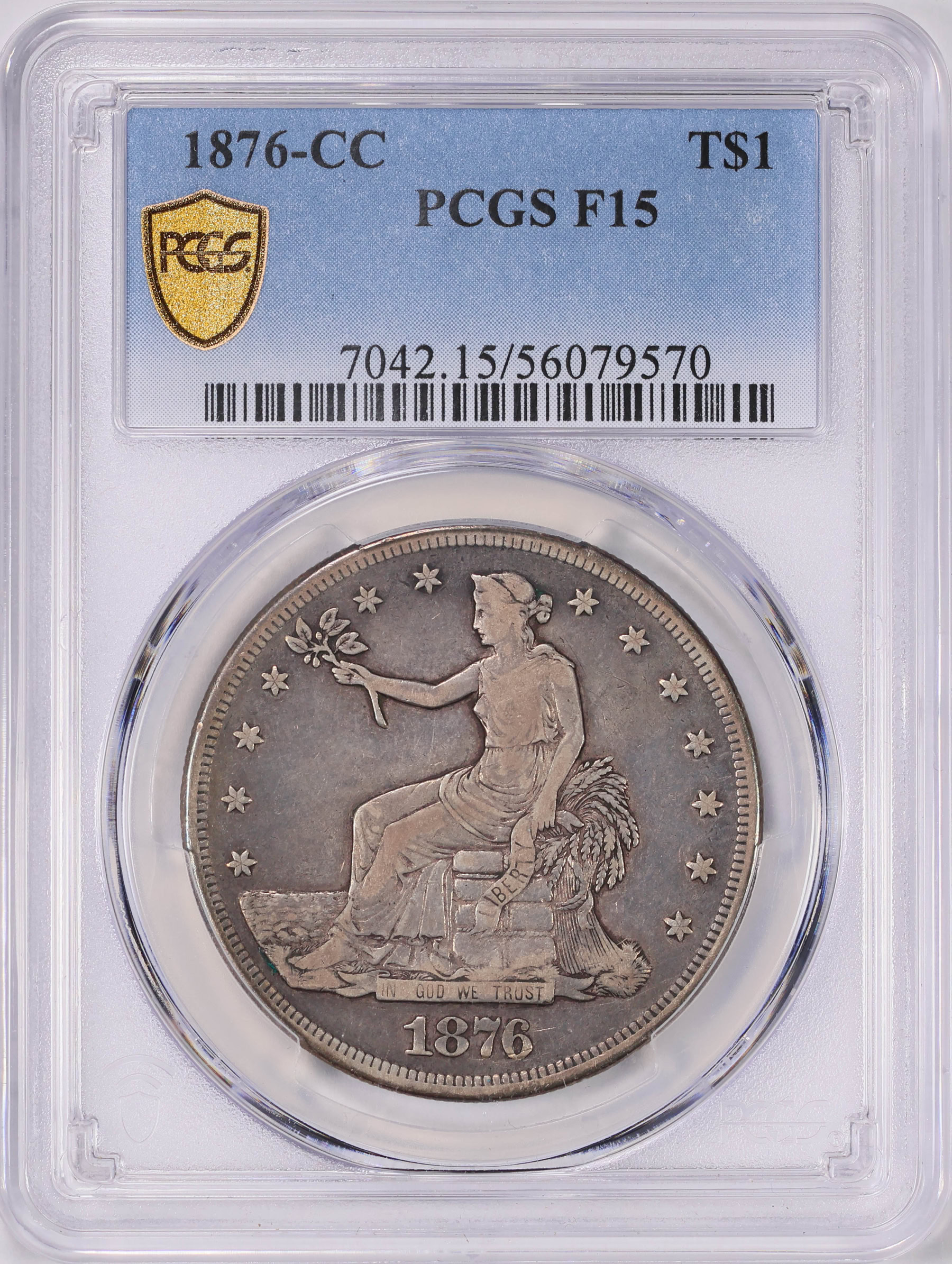 1876-CC Trade Silver Dollar PCGS F-15 (Item 1829217) | GreatCollections Coin Auctions