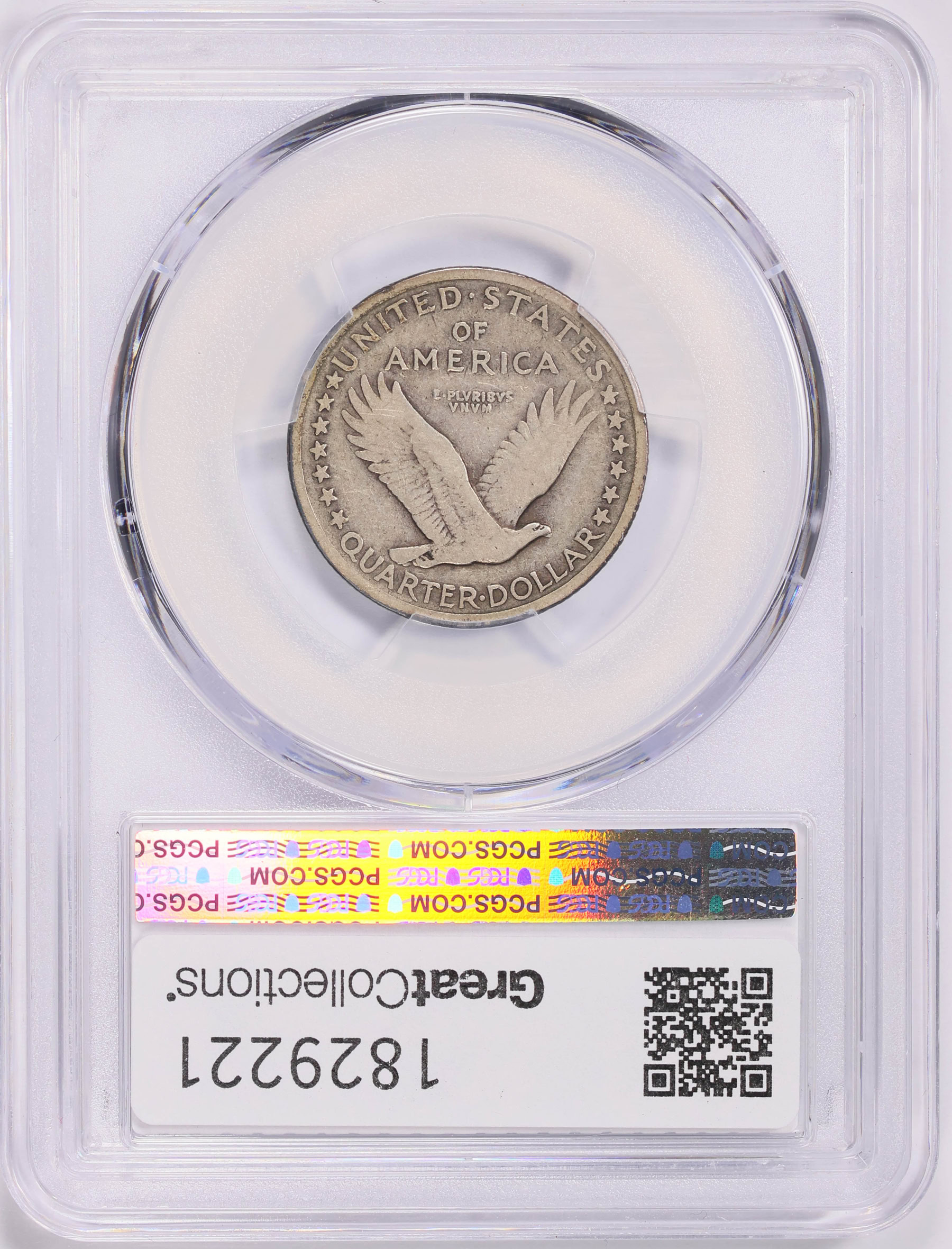 1916 Standing Liberty Quarter PCGS VG-08 (CAC Green) (Item 1829221) | GreatCollections Coin Auctions