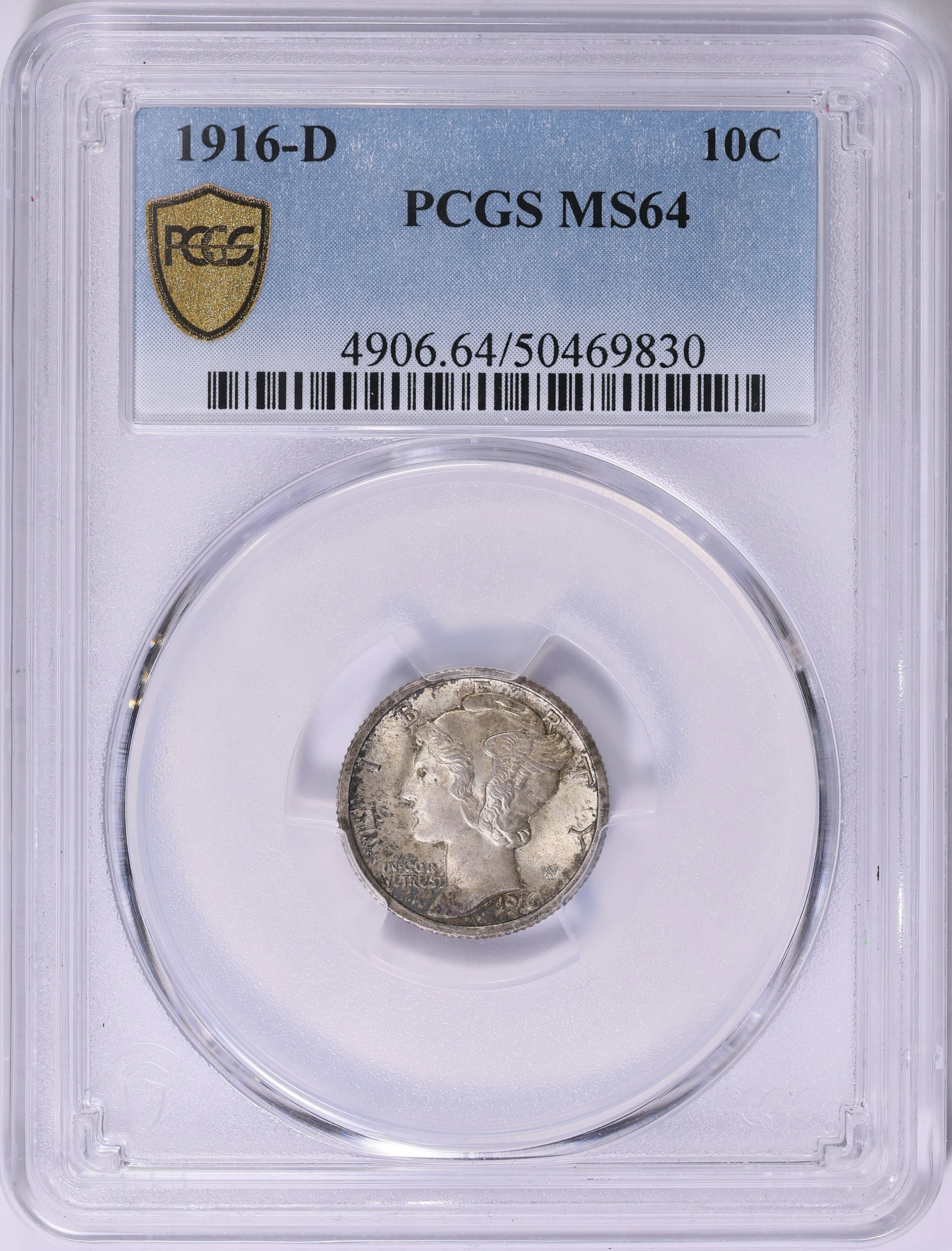 1916-D Mercury Dime PCGS MS-64 (Item 1829294) | GreatCollections Coin Auctions
